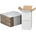 6x6x6 Inches Shipping Boxes Set of 40, White Corrugated Cardboard Box ...
