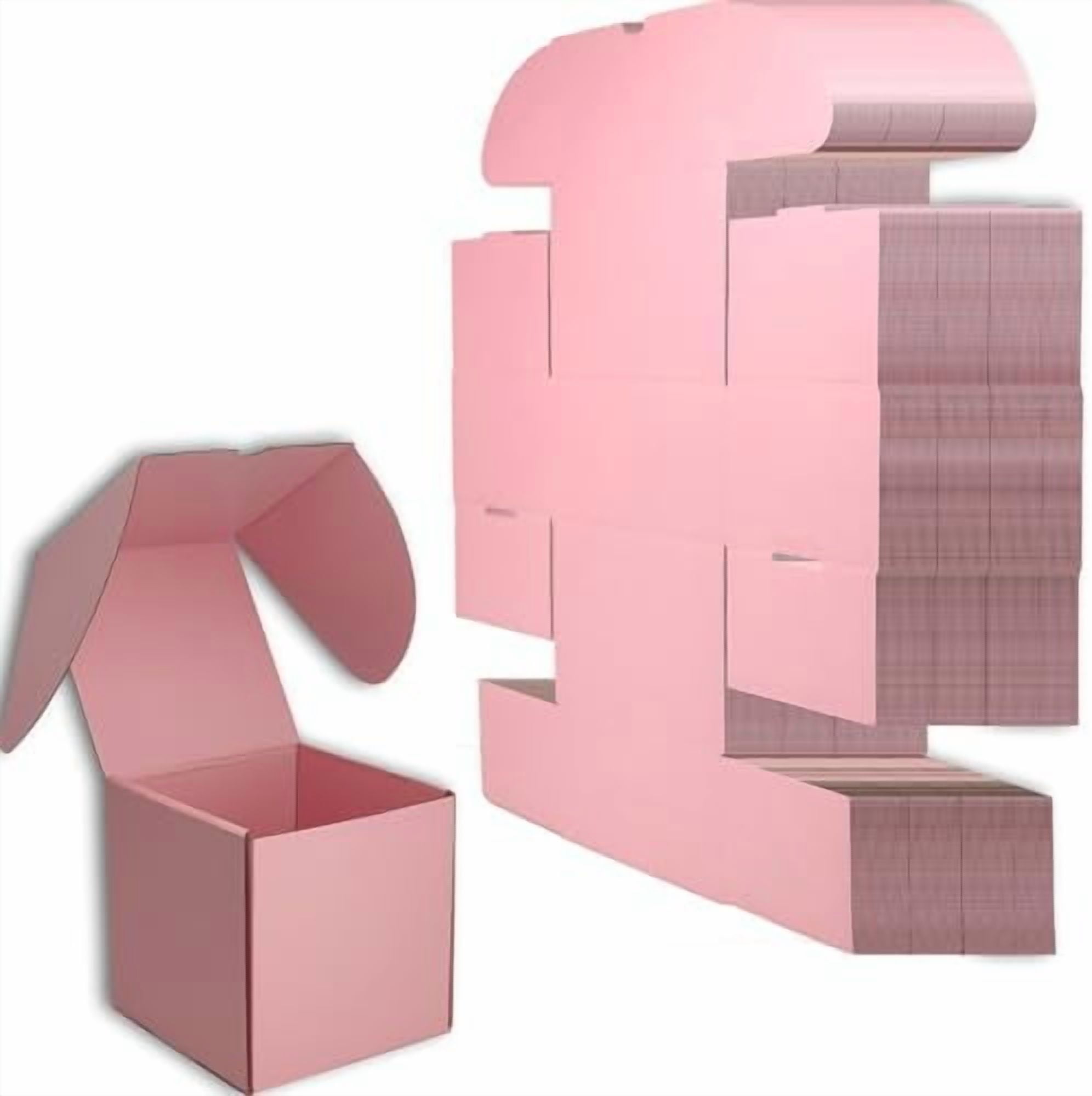 6x6x6 inches Small Shipping Boxes Set of 20 - Pink Mailer Corrugated ...