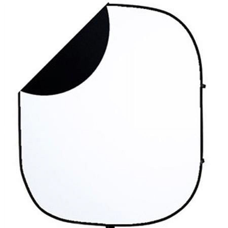 6x7' Collapsible Disc Reversible Muslin Style Background, Black/White ...