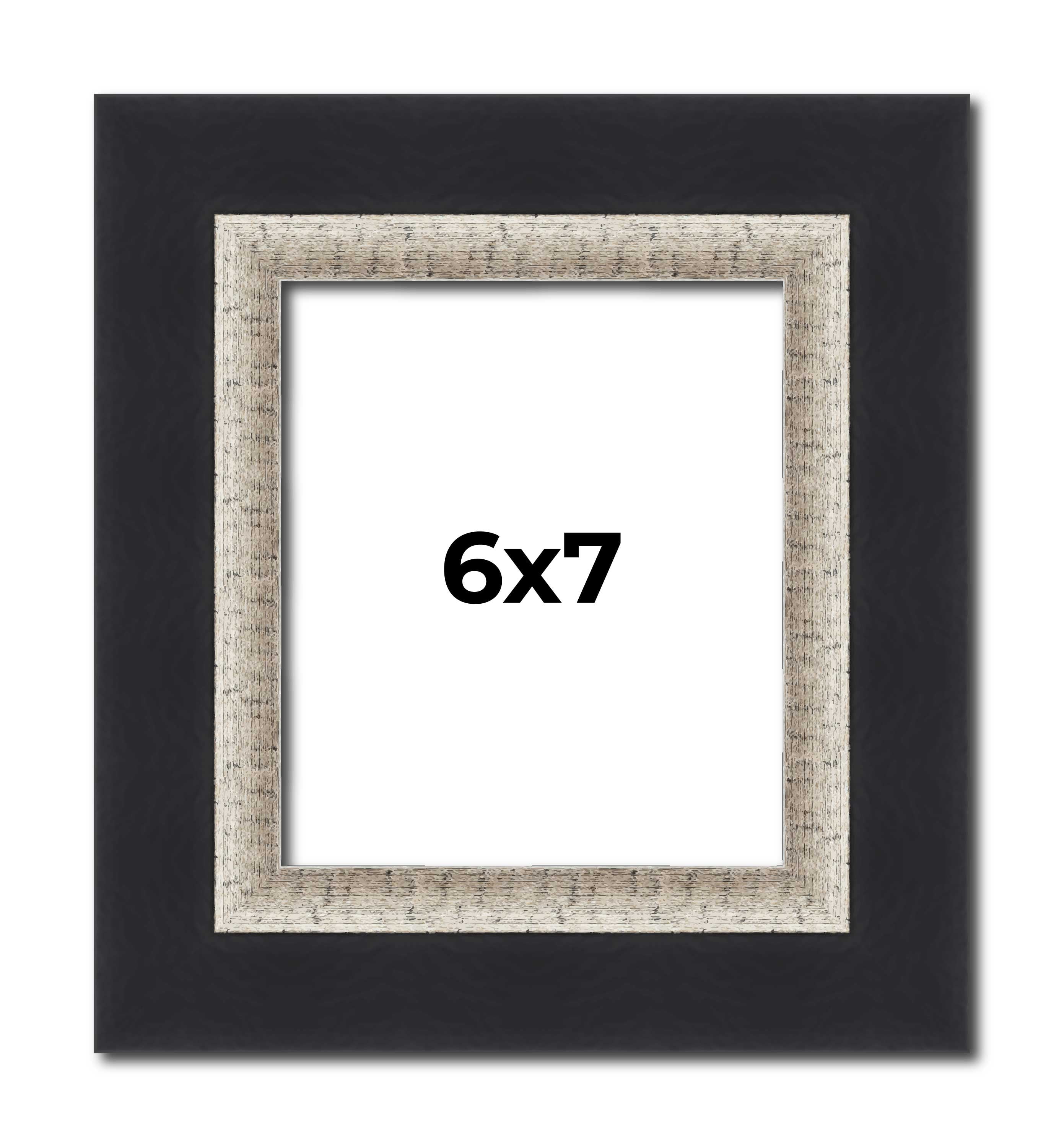 6x7 Frame Black Real Wood Picture Frame Width 2.25 Inches | Interior ...