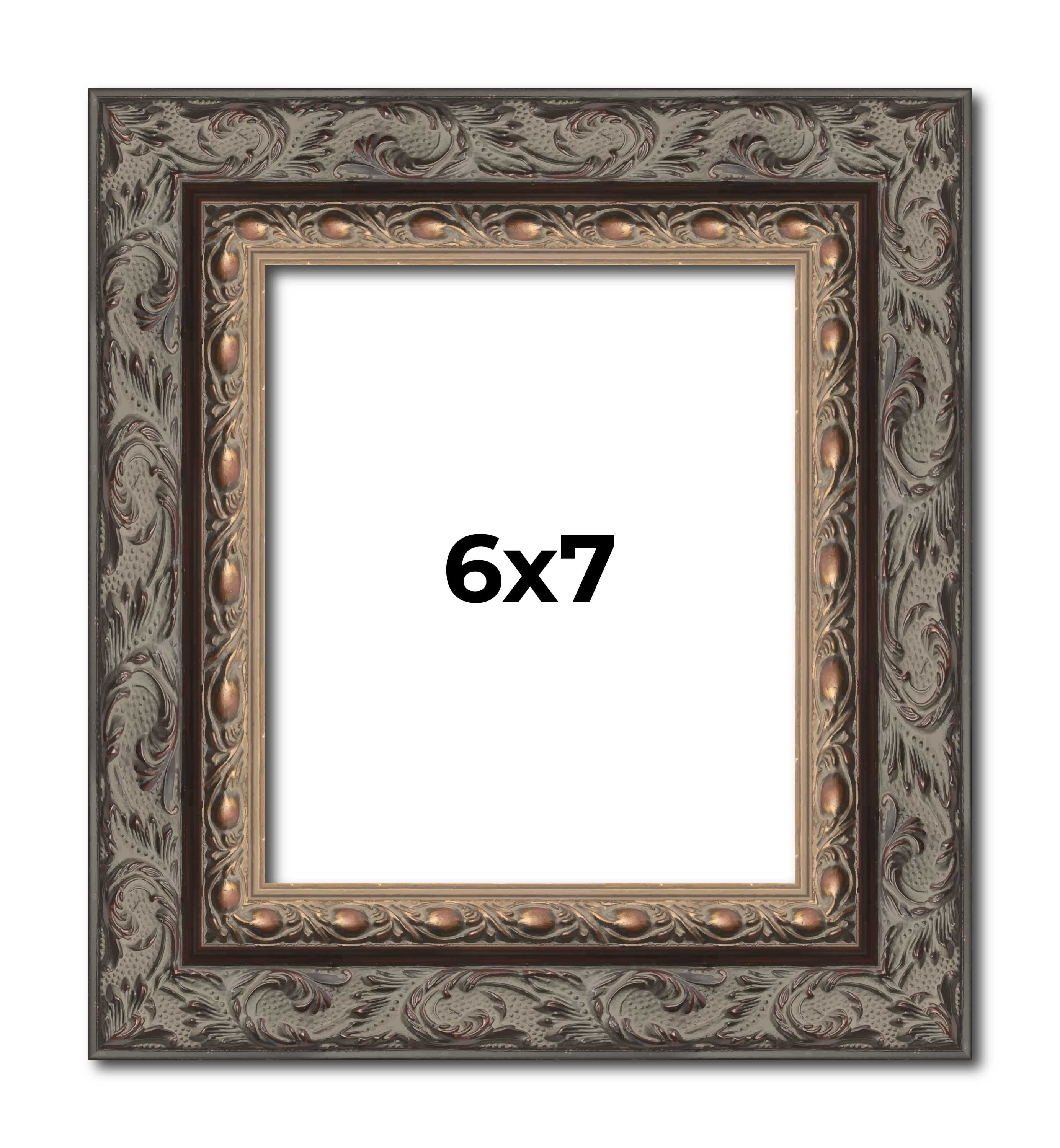 6x7 Frame Black Real Wood Picture Frame Width 2 inches | Interior Frame ...