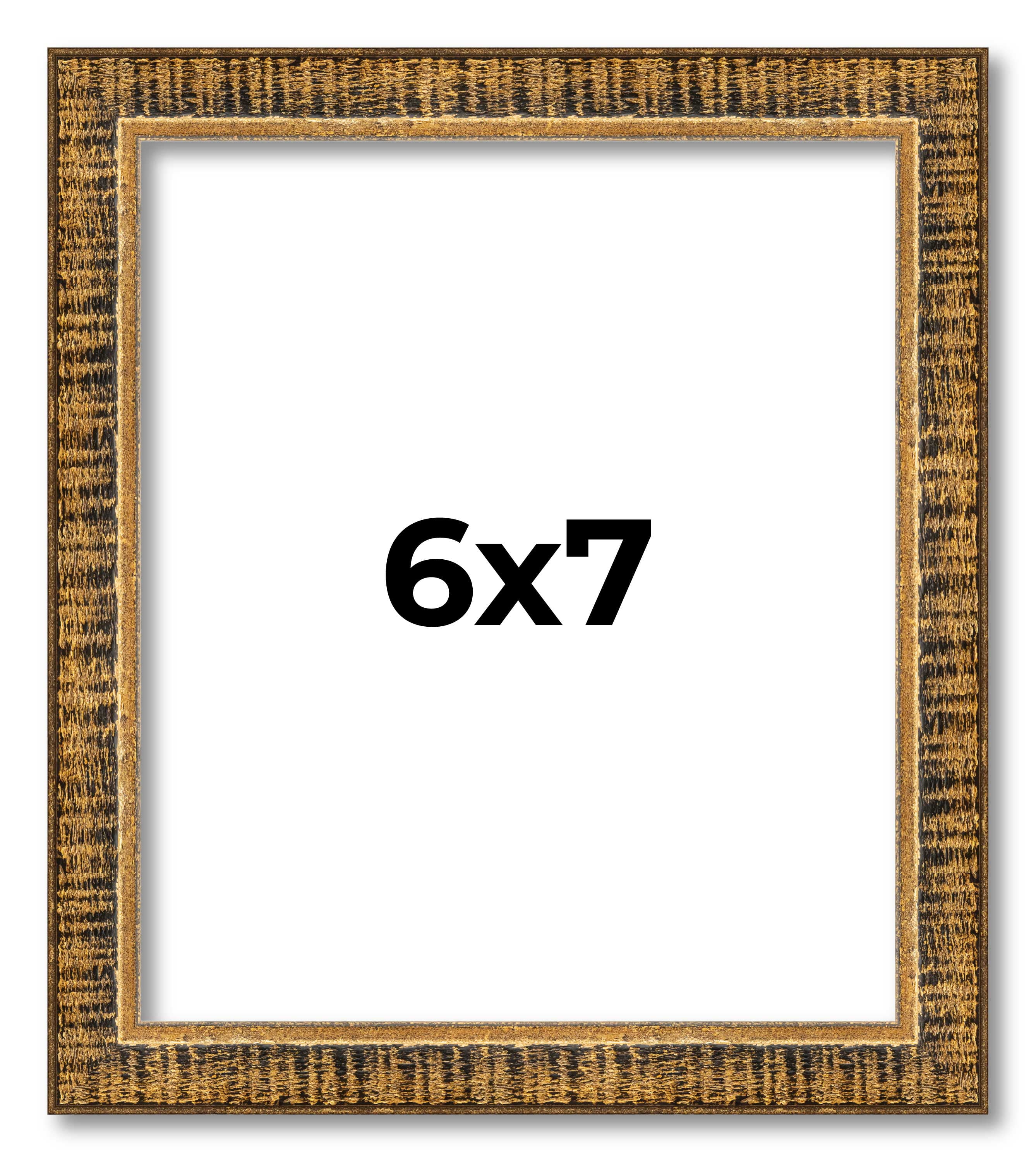 6x7 Frame Gold Solid Wood Picture Frame - Complete Modern Photo Frame ...
