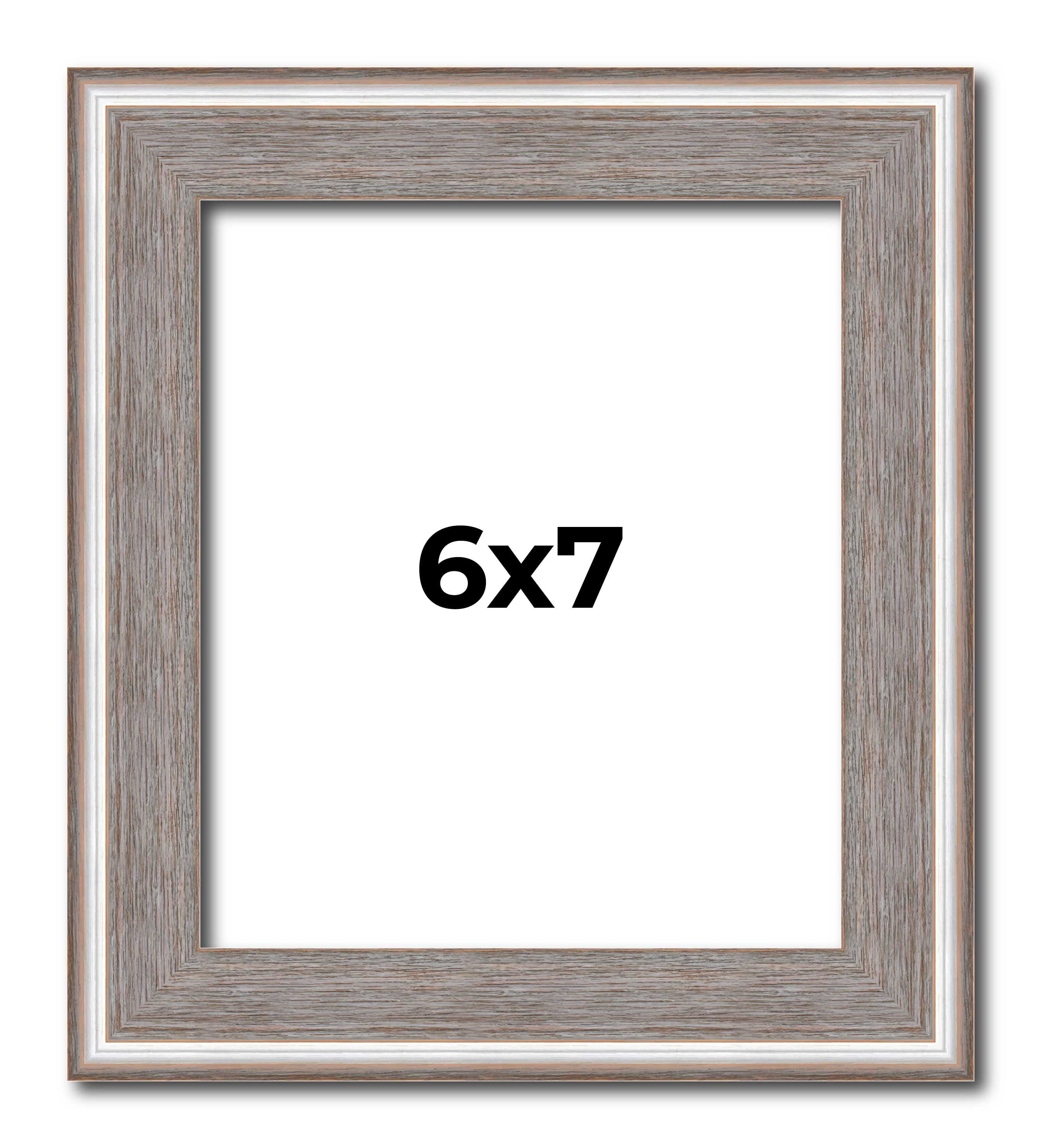 6x7 Frame Grey Real Wood Picture Frame Width 1.25 inches | Interior ...