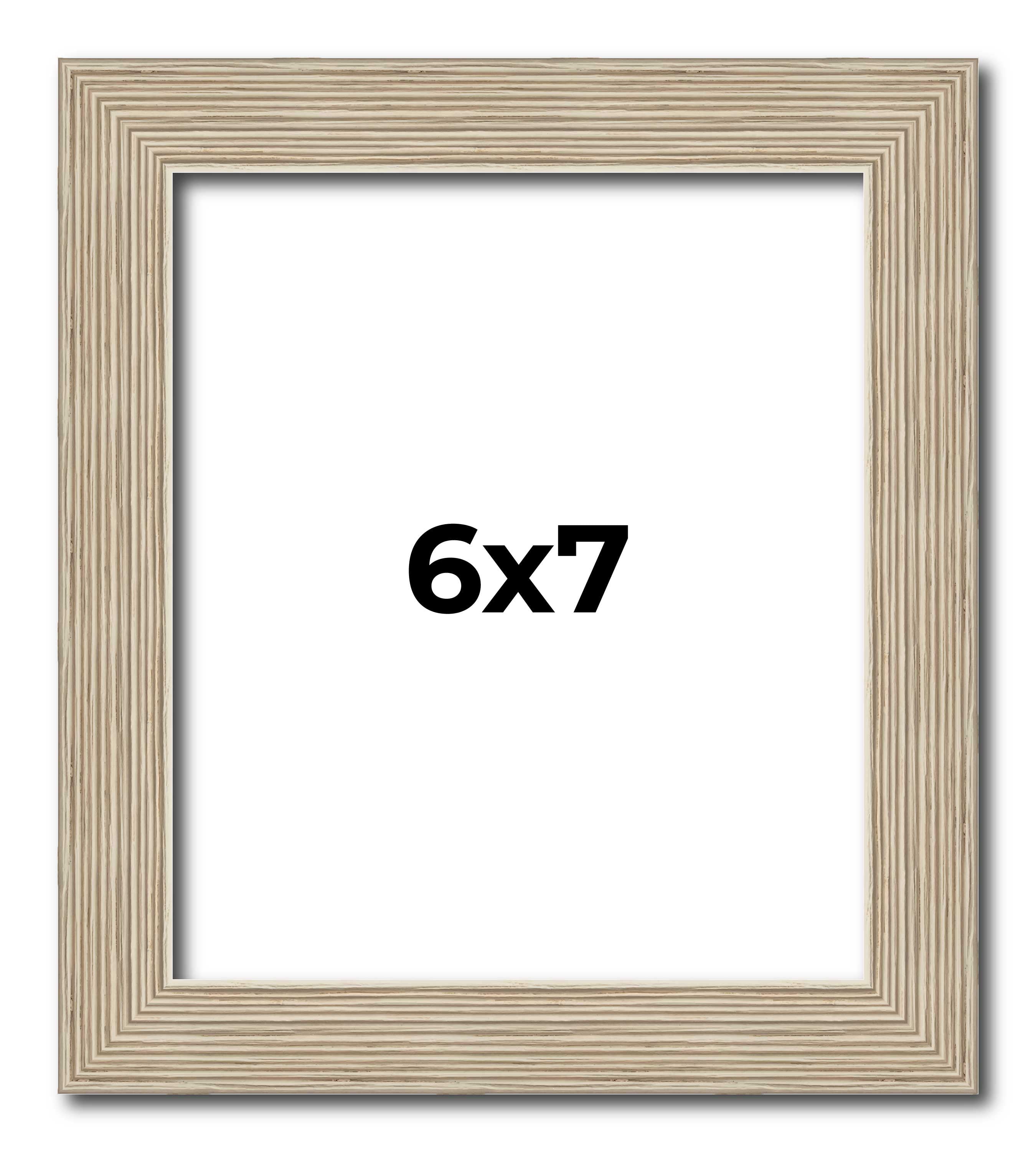 6x7 Frame Grey Solid Wood Picture Frame Width 1 Inches | Interior Frame ...