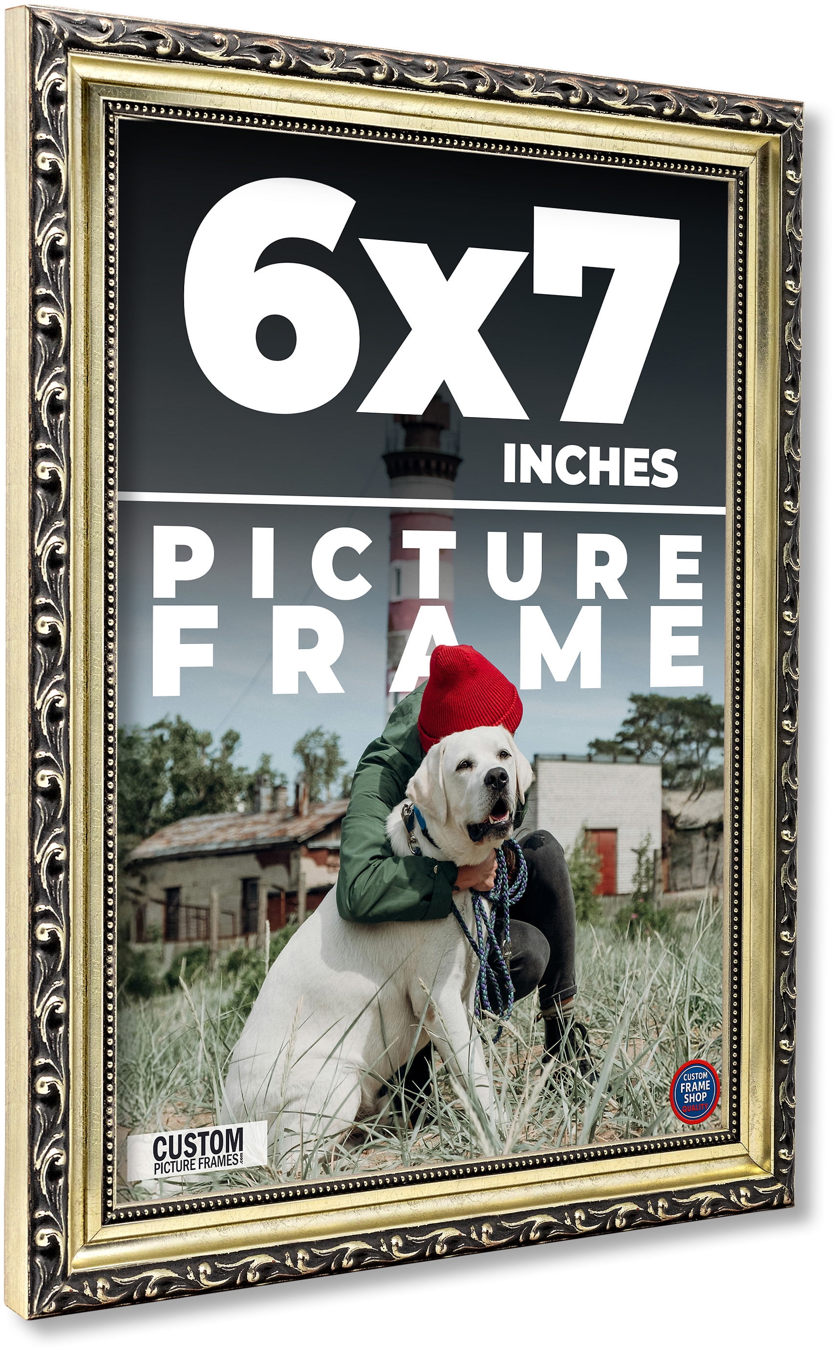 6x7 Frame Silver Solid Wood Picture Frame Width 1.125 Inches | Interior ...