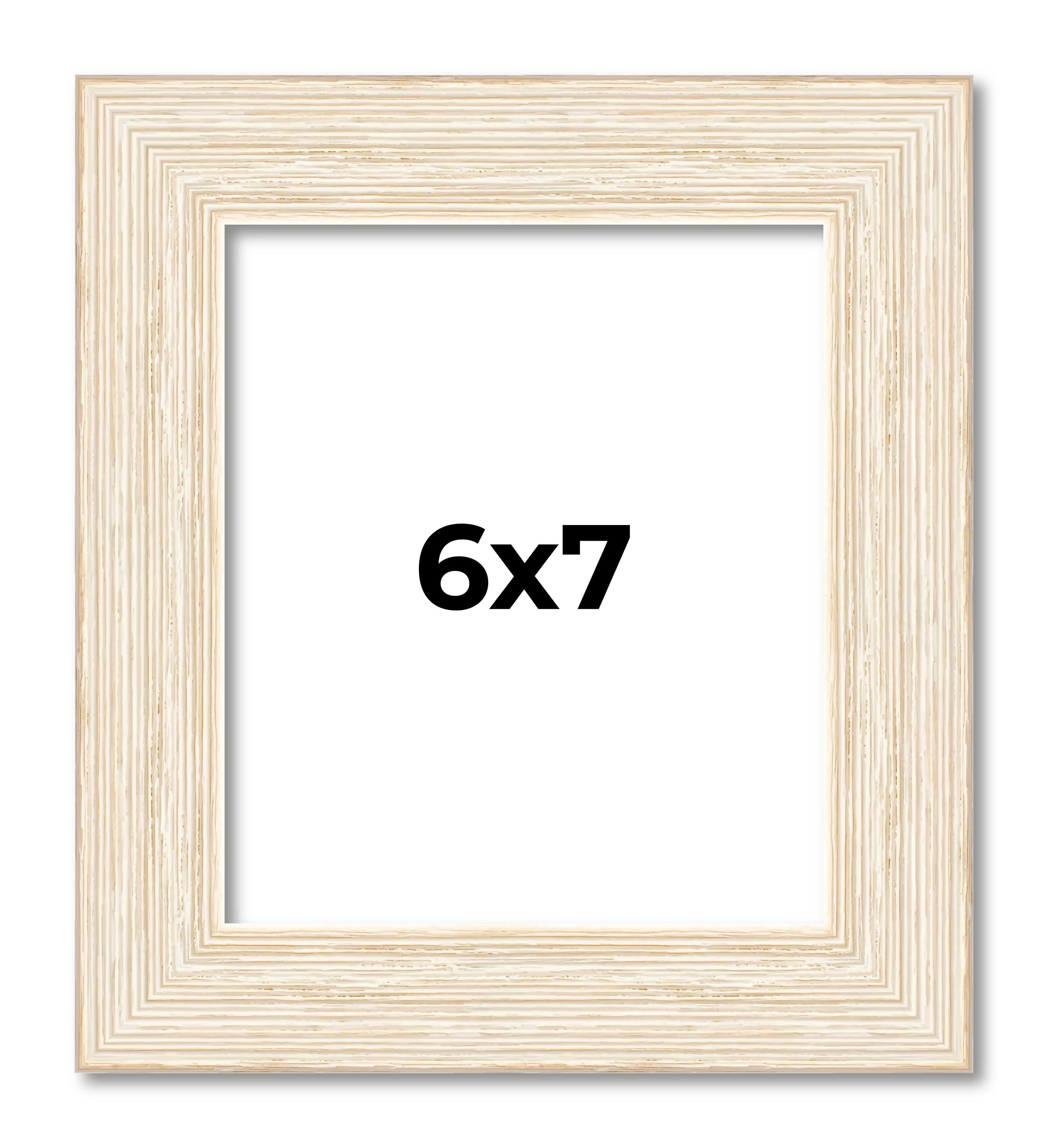 6x7 Frame White Barnwood Picture Frame - Complete Modern Photo Frame ...
