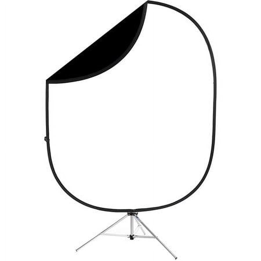 6x7' Reversible Collapsible Backdrop with 8' Aluminum Stand, Black ...