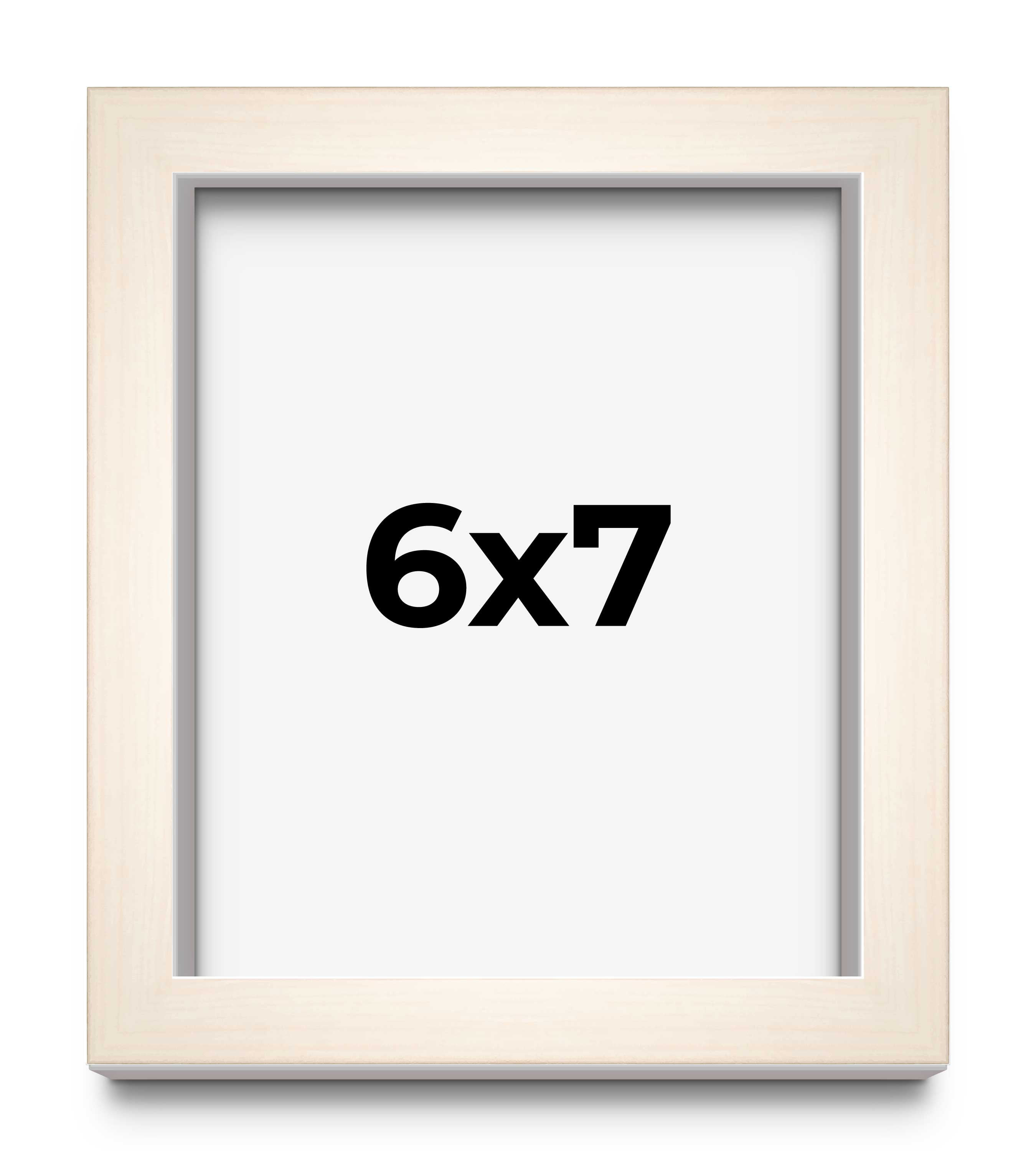 6x7 Shadow Box Cream of Wheat White Washed Display Frame | 0.875 Inches ...