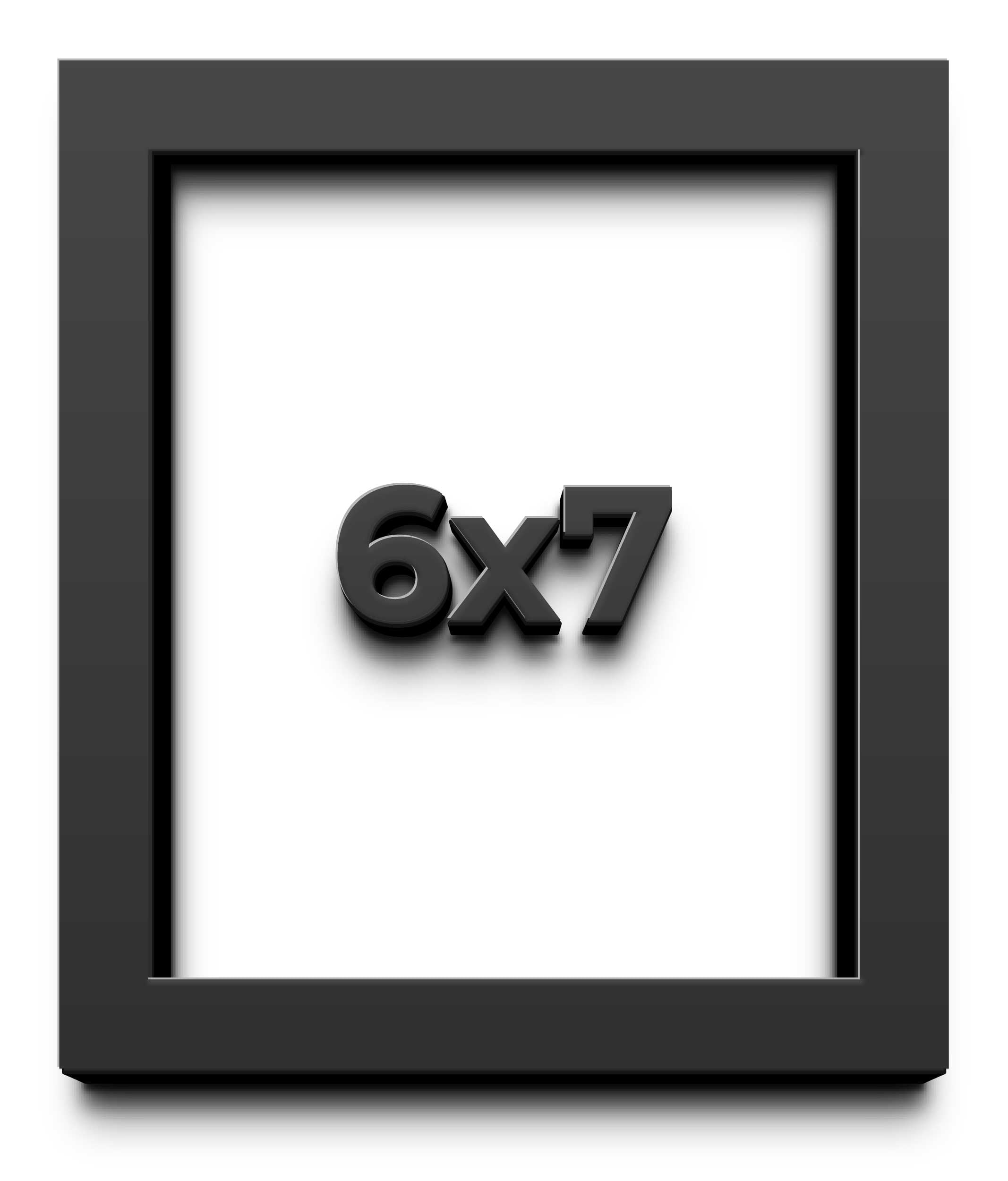 6x7 Shadow Box Frame Black | 2 Inches Deep Real Wood Contemporary ...