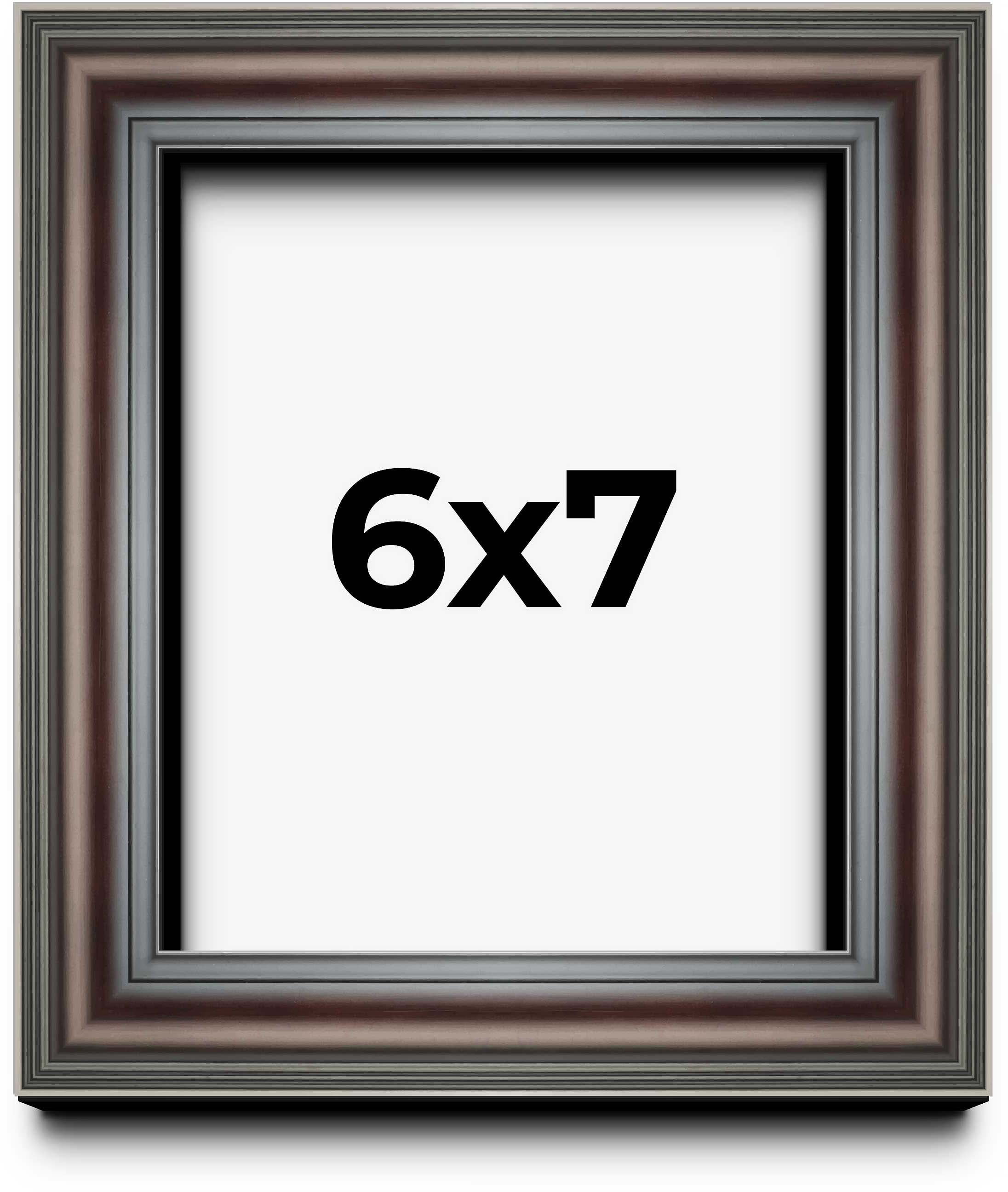 6x7 Shadow Box Frame Brown Cherry | 2.625 Inches Deep Pine Wood ...