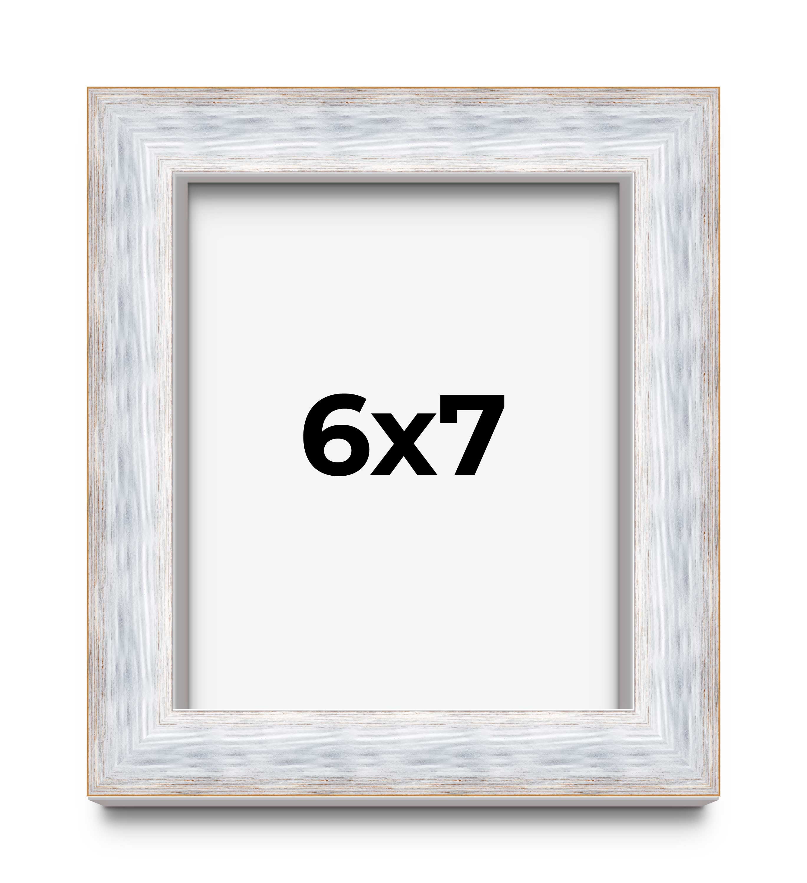 6x7 Shadow Box Frame Silver | 1.625 Inches Deep Real Wood Contemporary ...