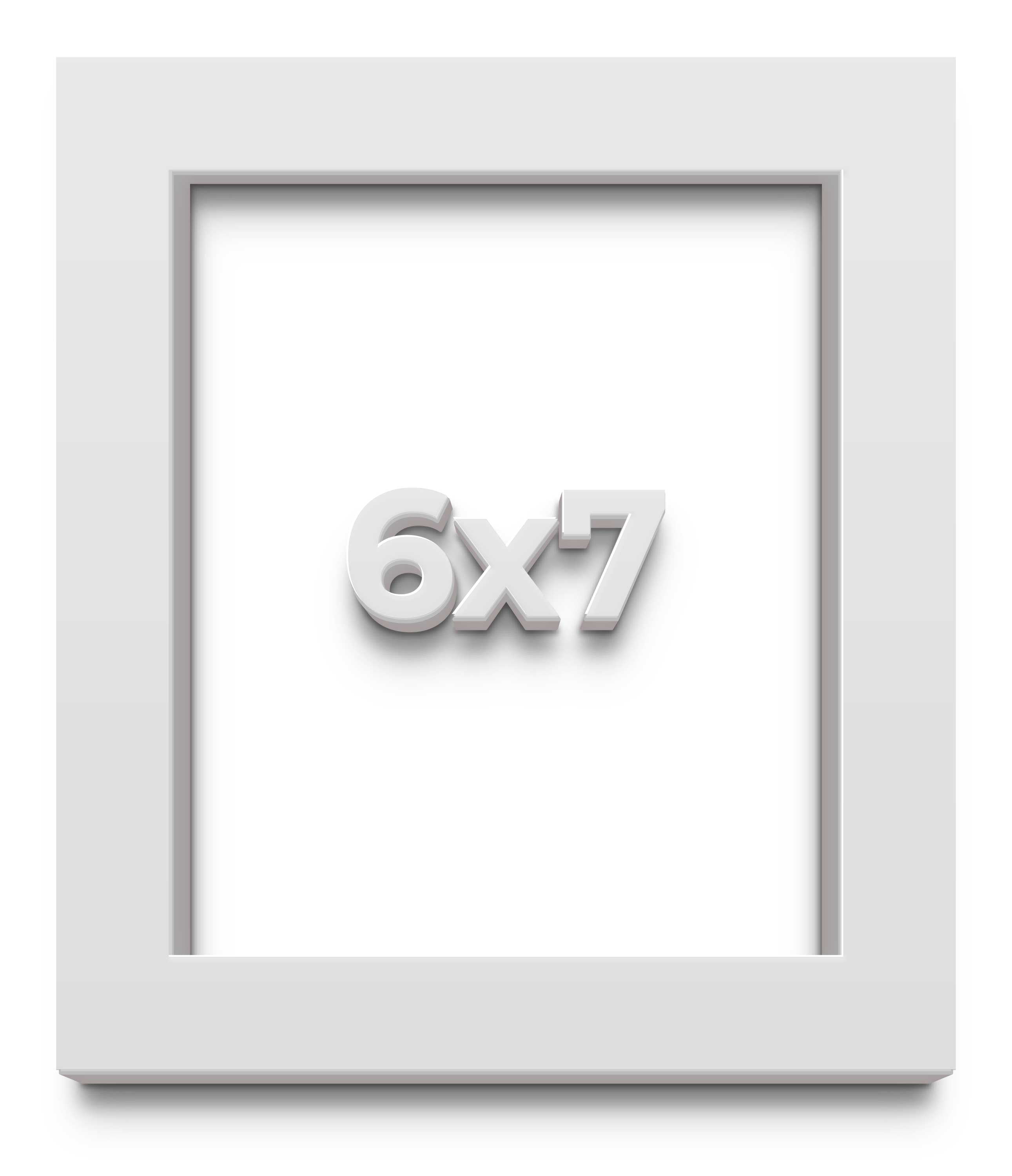 6x7 Shadow Box High Gloss White Display Frame | 1.625 Inches Deep | 1 ...