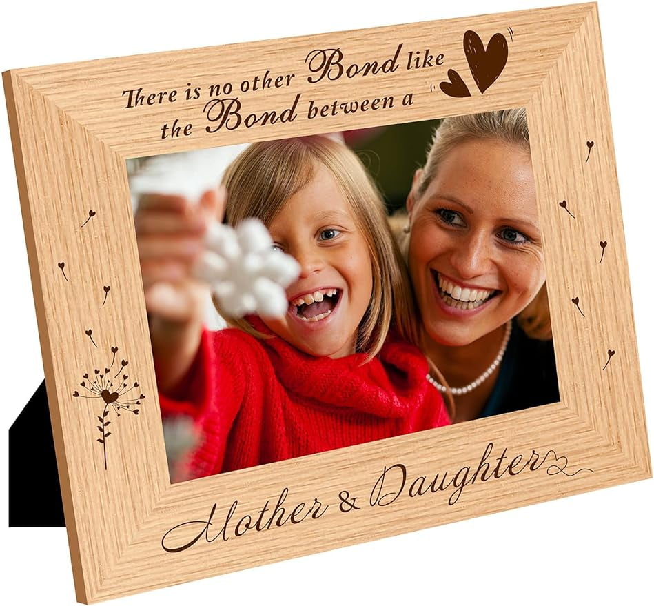 6x8 Engraved Wooden Picture Frame Mother Picture Frames Rustic Photo ...