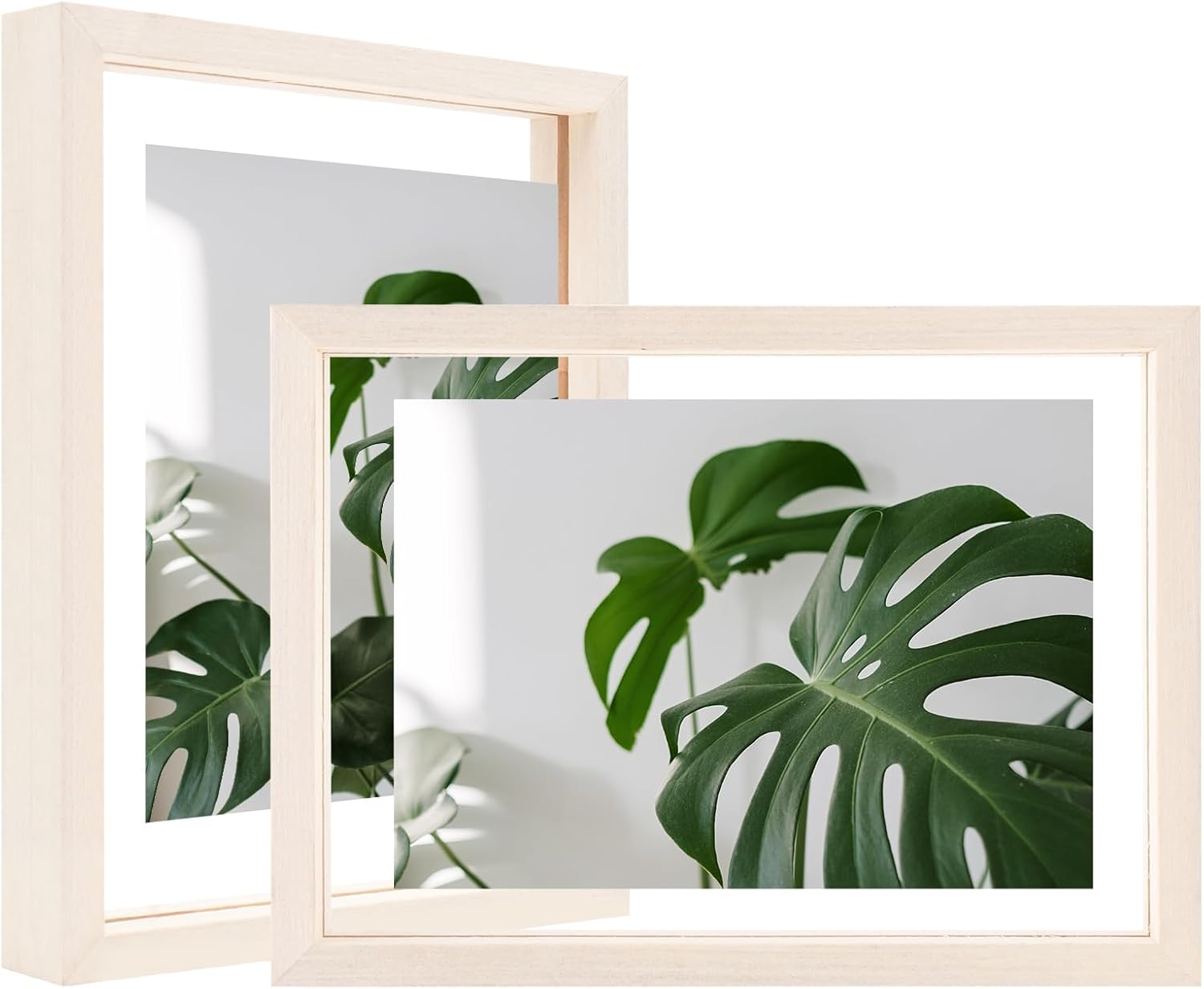 6x8 Floating Frames Set of 2, Double Plexiglass Picture Frame, Made of ...