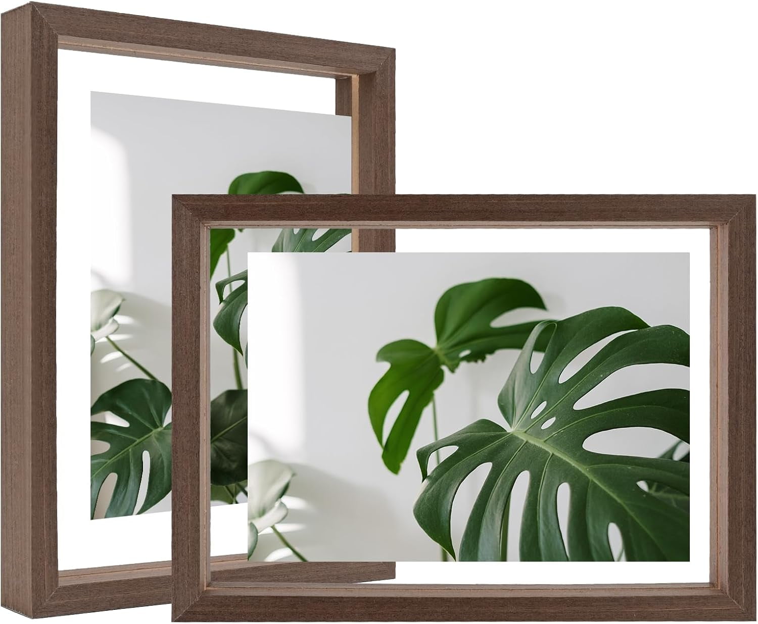 6x8 Floating Frames Set of 2, Double Plexiglass Picture Frame, Made of ...