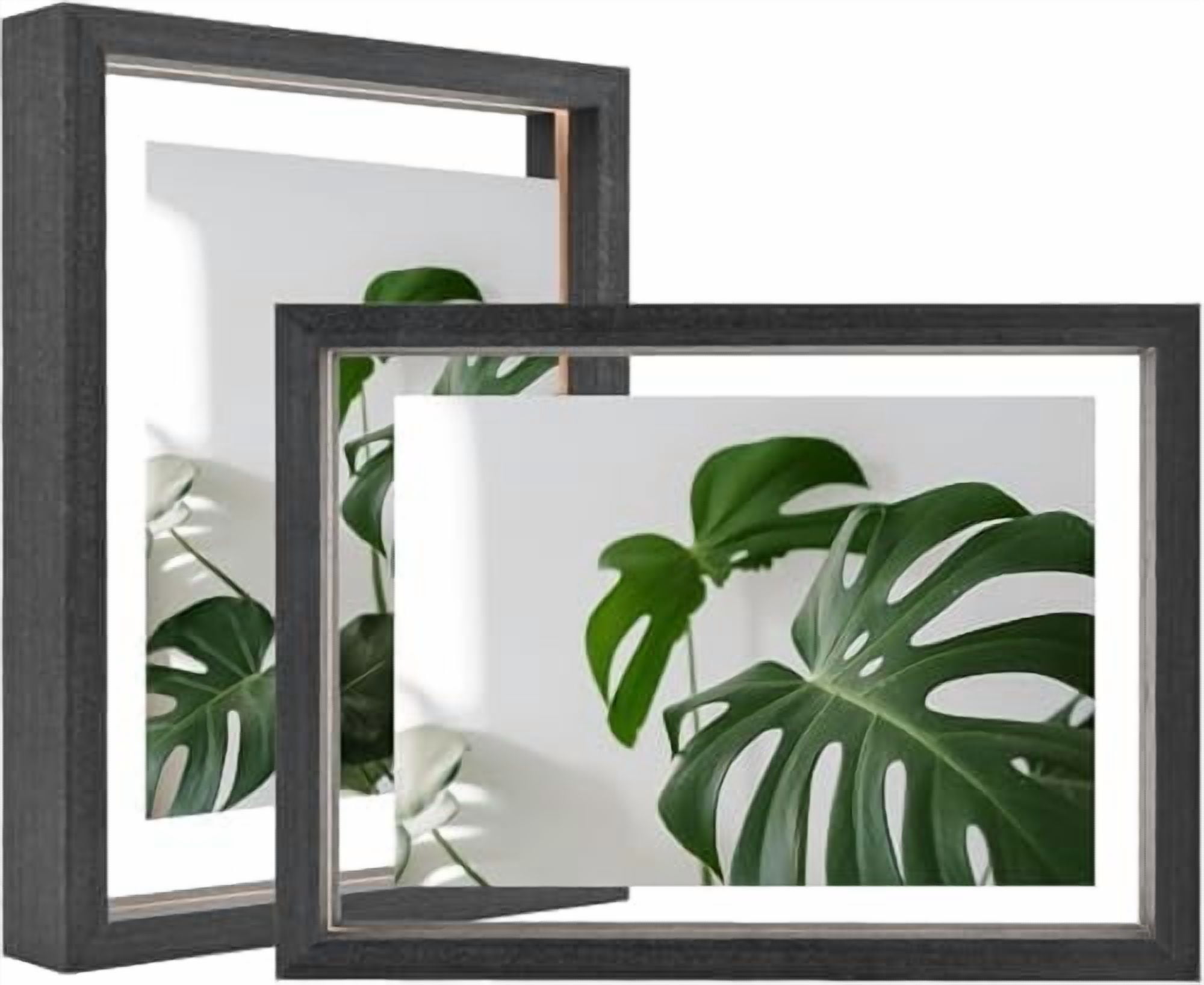 6x8 Floating Frames Set of 2, Double Plexiglass Picture Frame, Made of ...