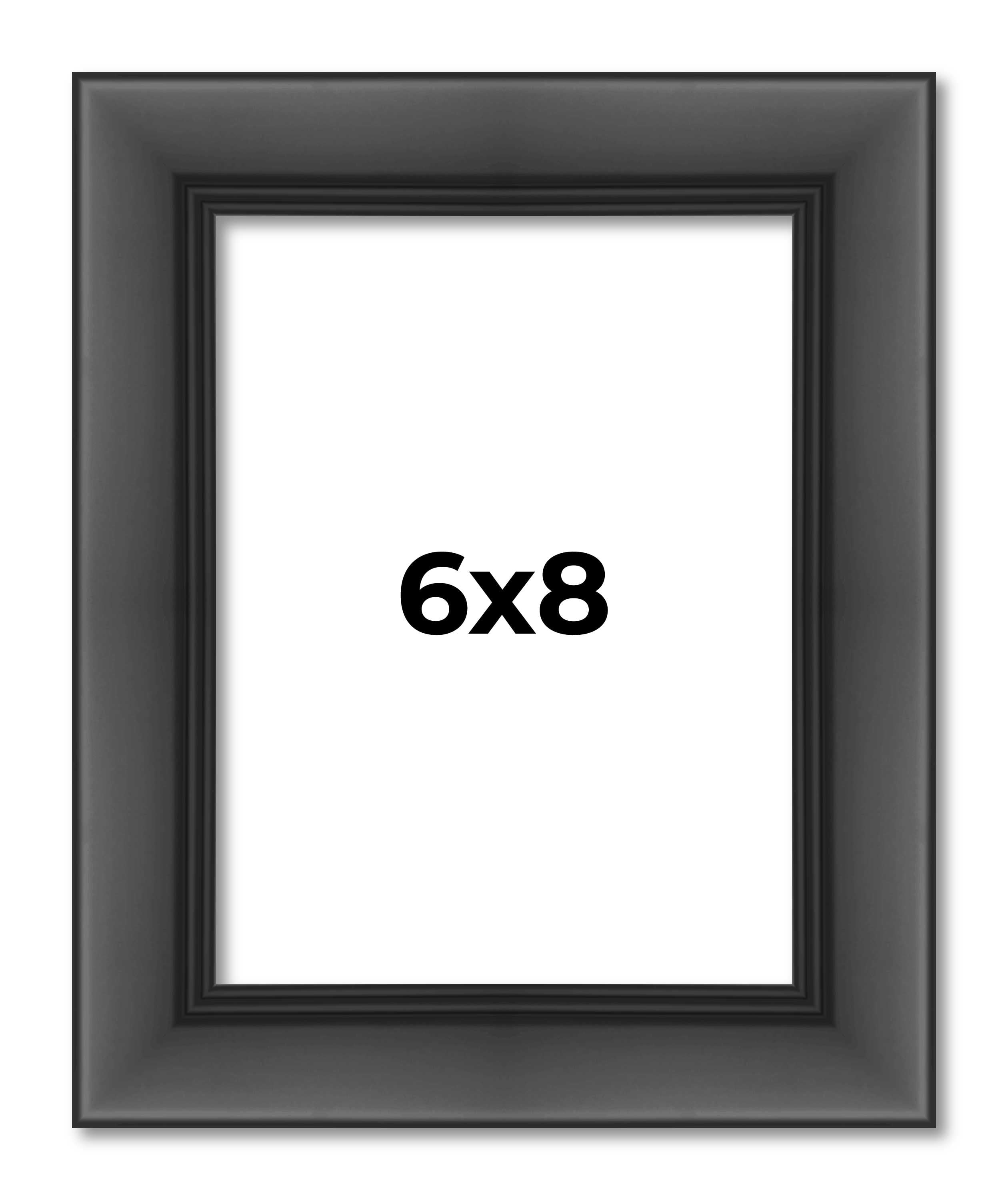6x8 Frame Black Passaggi Solid Wood Picture Frame Width 1.5 Inches ...