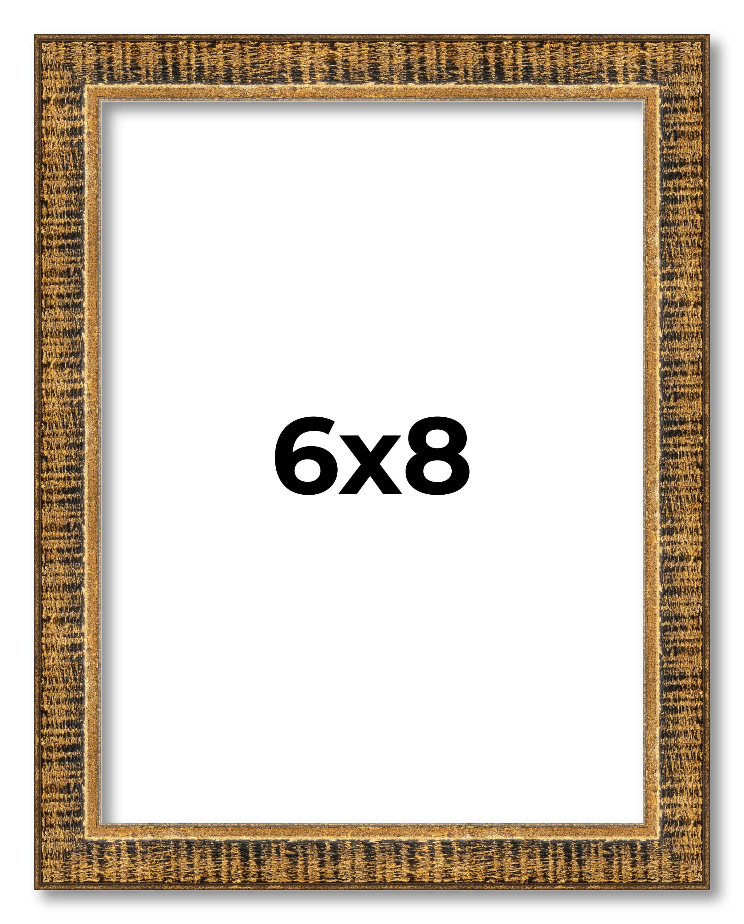 6x8 Frame Gold Solid Wood Picture Frame - Complete Modern Photo Frame ...