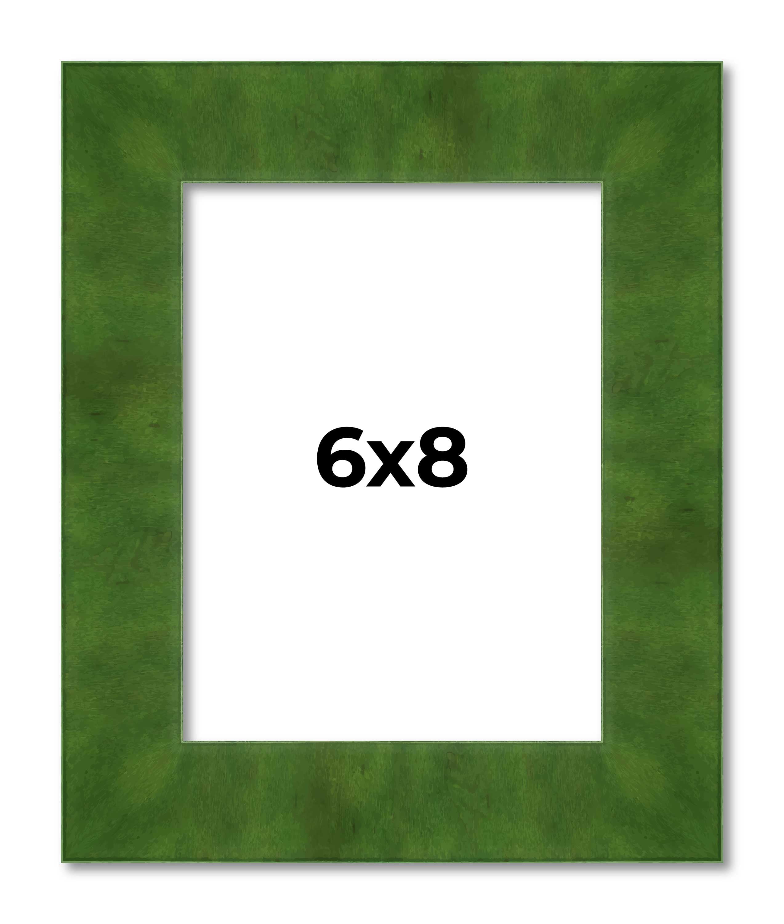 6x8 Frame Green Burl Solid Wood Picture Frame | 1.75 Inches Moulding ...