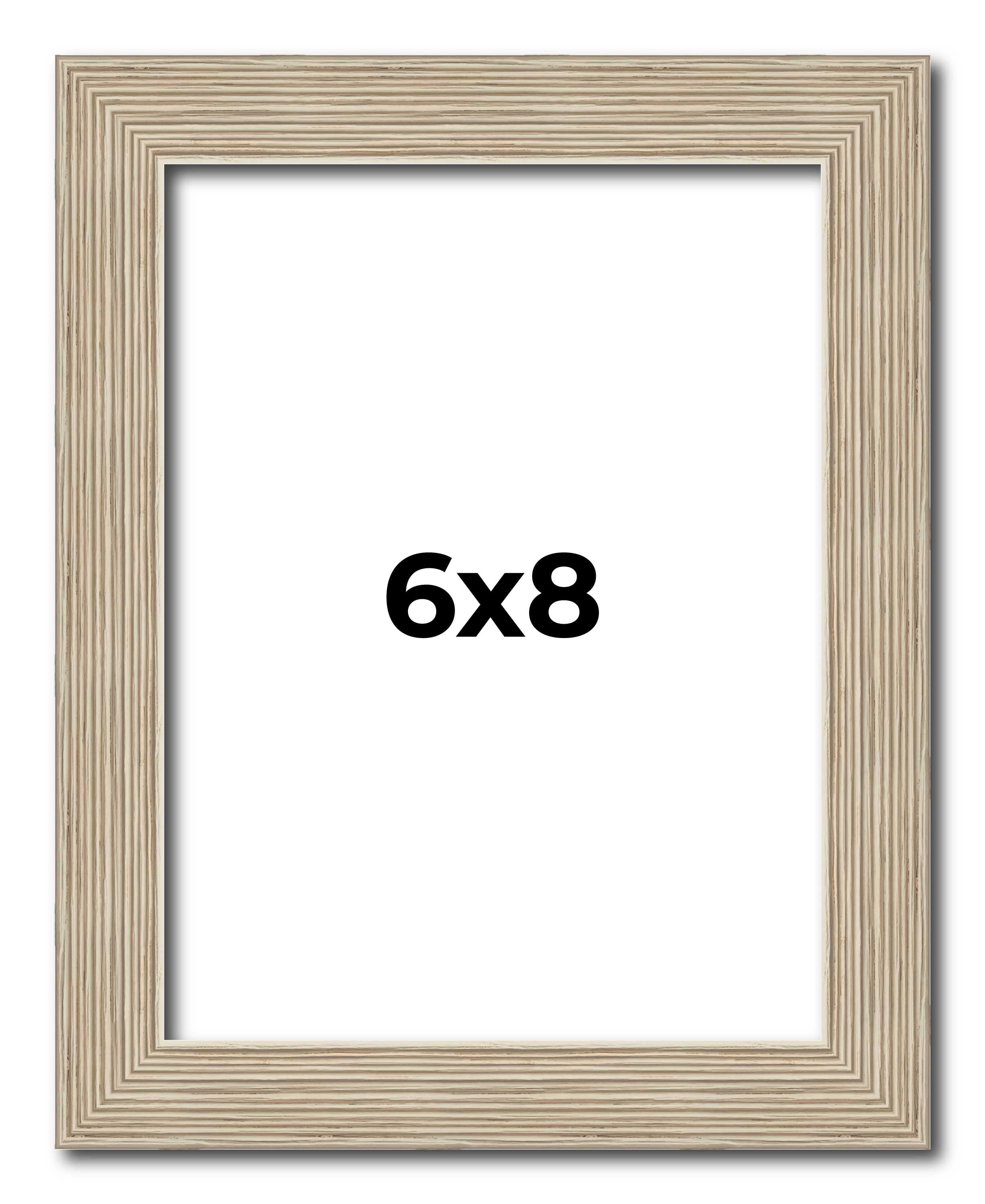 6x8 Frame Grey Solid Wood Picture Frame Width 1 Inches | Interior Frame ...