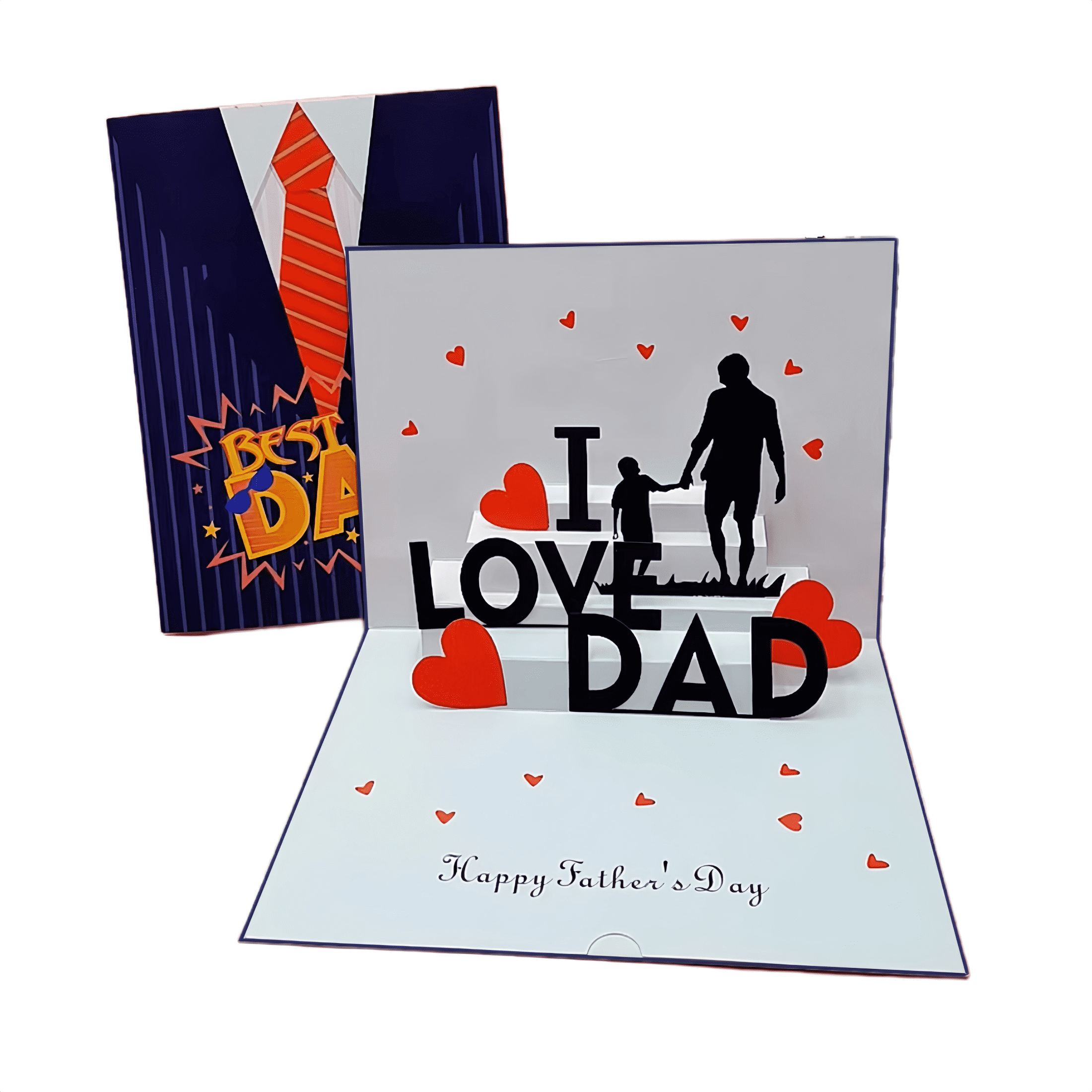 6x8 Inch Father's Day 3D Pop-Up Greeting Card - Handmade Paper ...