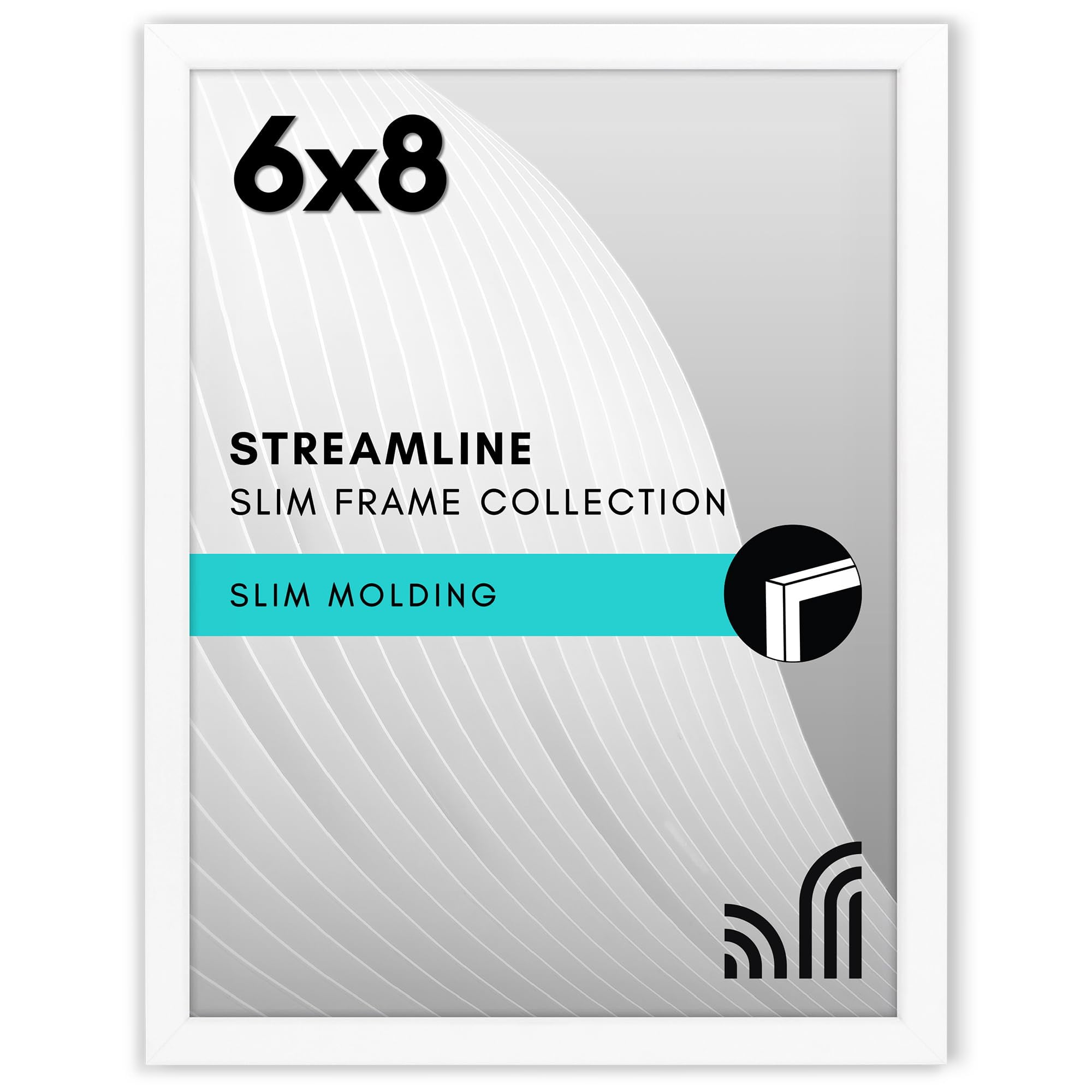 6x8 Photo Frame with Durable Shatter-Resistant Glass, Minimalist Thin ...