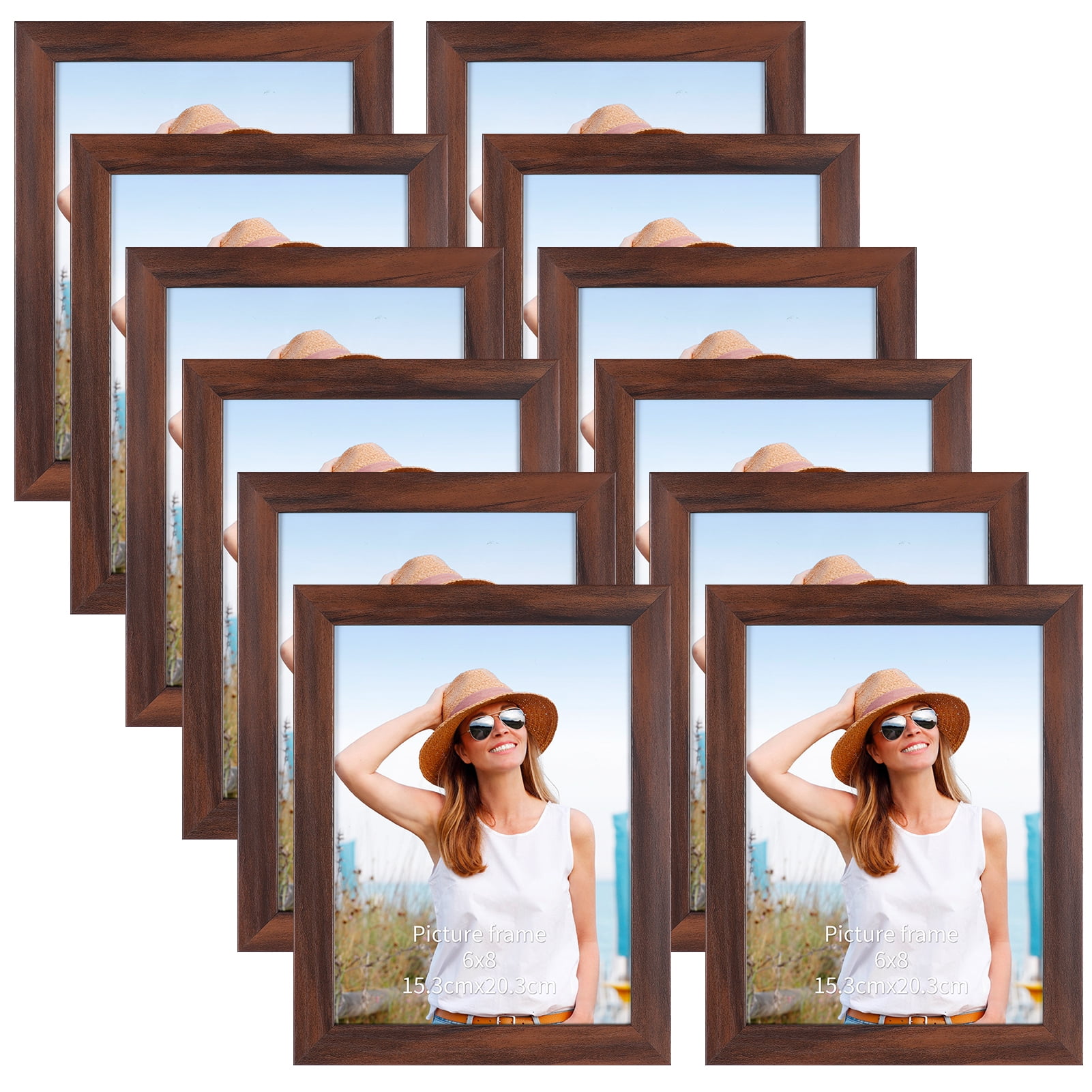 6x8 Picture Frame Set of 12, 6 x 8 Photo Frames Bulk for Wall or ...