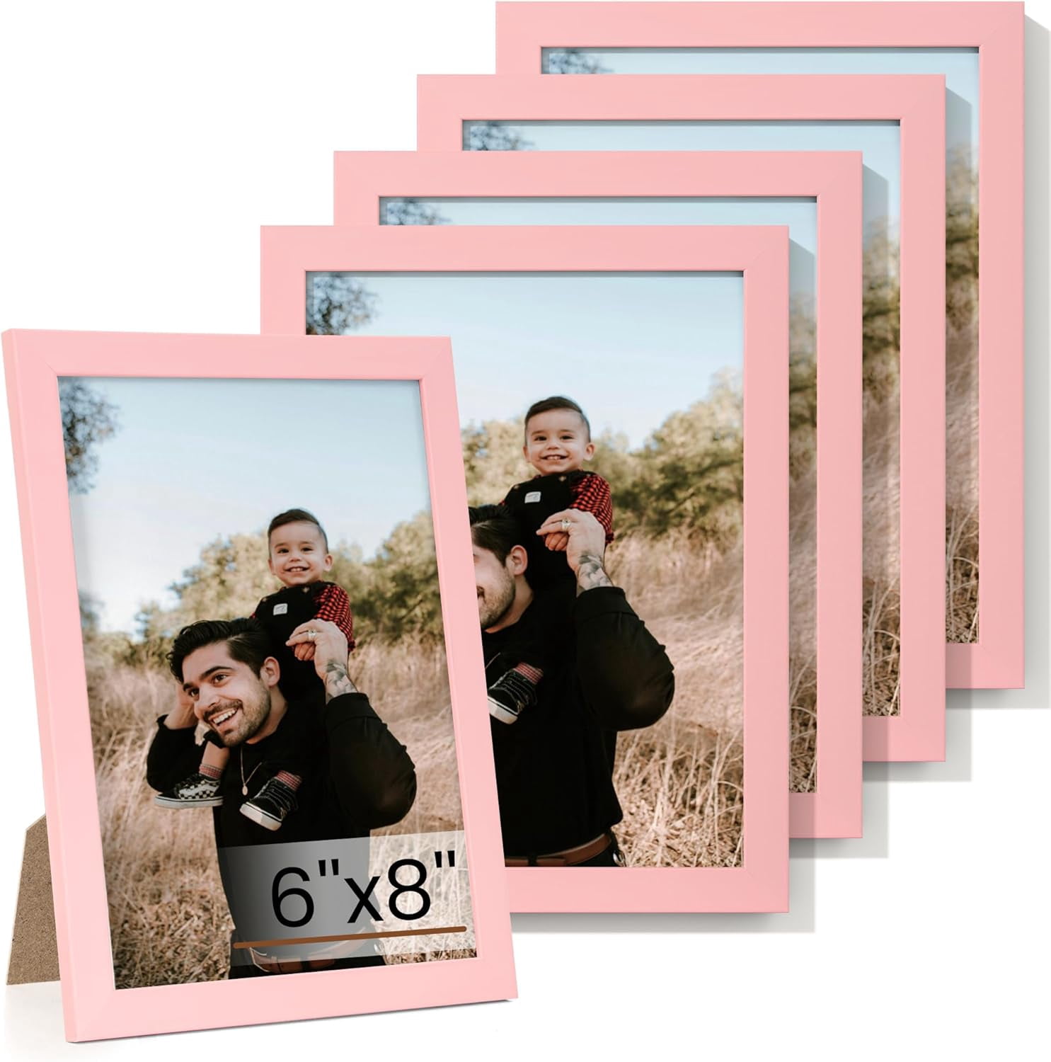 6x8 Picture Frame Set of 5,Photo Frames Display Pictures 6"x8",Black ...