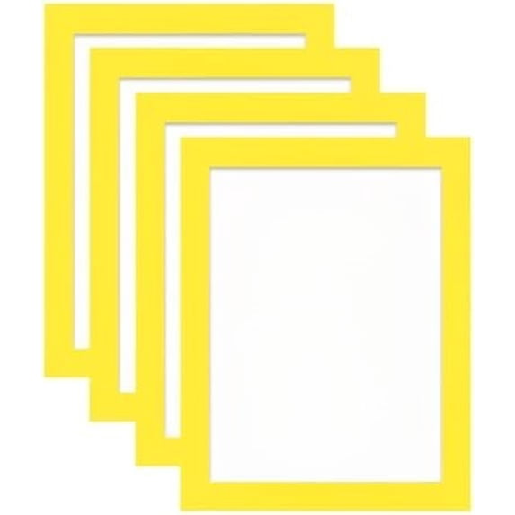 6x8 Picture Frames Yellow, Solid Wood Frames with Acrylic Plexiglass ...