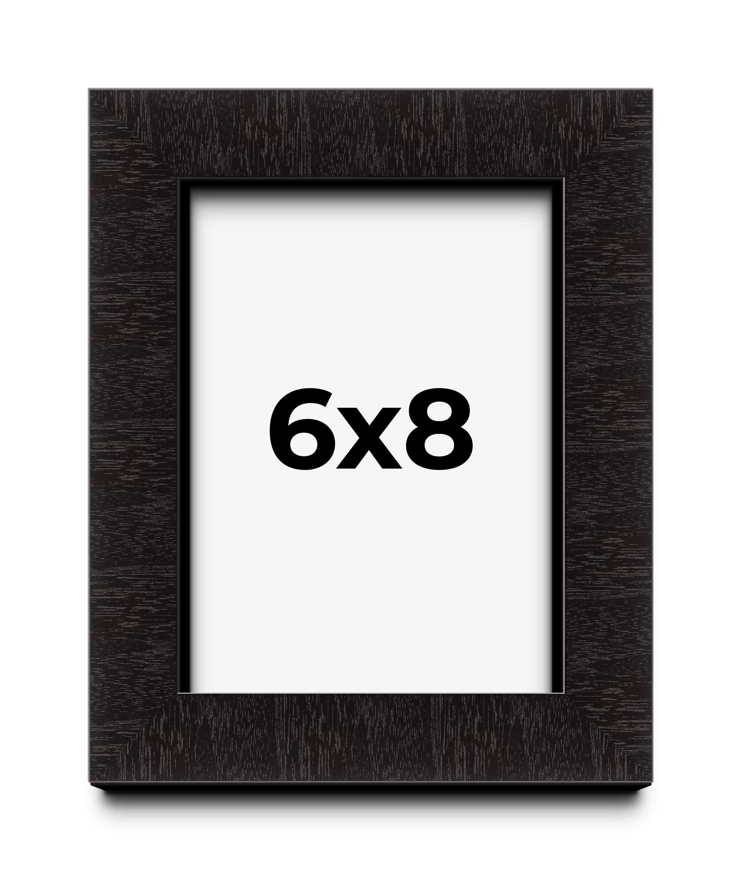 6x8 Shadow Box Black Solid Wood Display Picture Frame | 1 Inch Rabbet ...