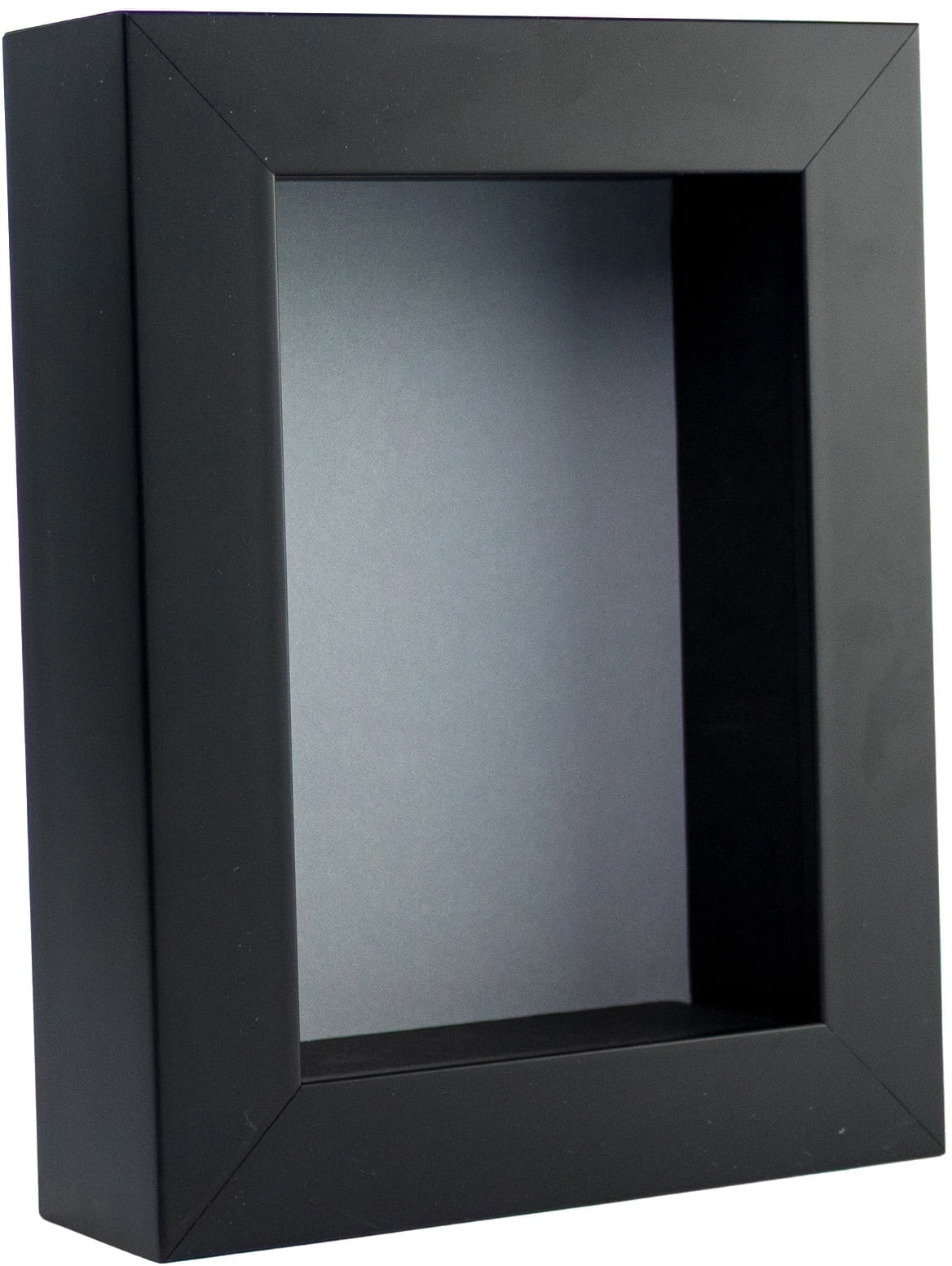 6x8 Shadow Box Frame In Black With A 1 3/4" Usable Depth Includes Grey ...