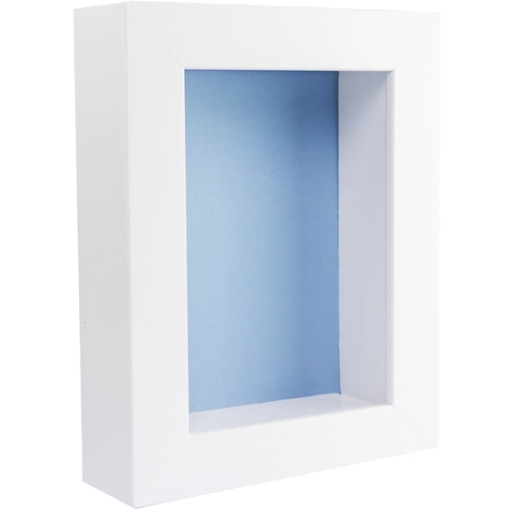 6x8 Shadow Box Frame In White With A 1 3/4" Usable Depth Includes Baby ...