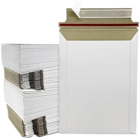 6x8 in (100 Pack) Ultra-Thick 450GSM Stay Flat Bulk Cardboard White ...