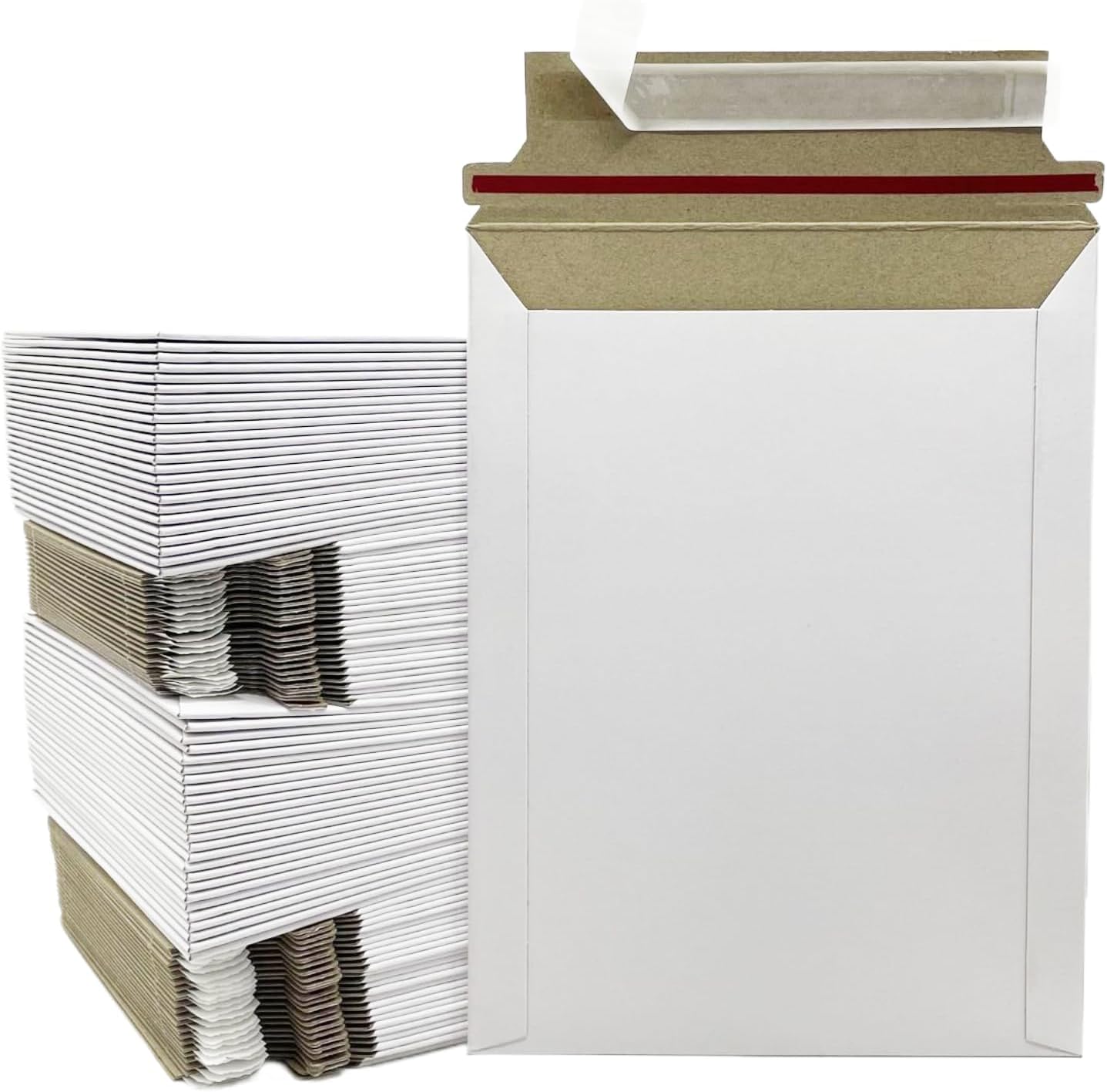 6x8 in (100 Pack) Ultra-Thick 450GSM Stay Flat Bulk Cardboard White ...