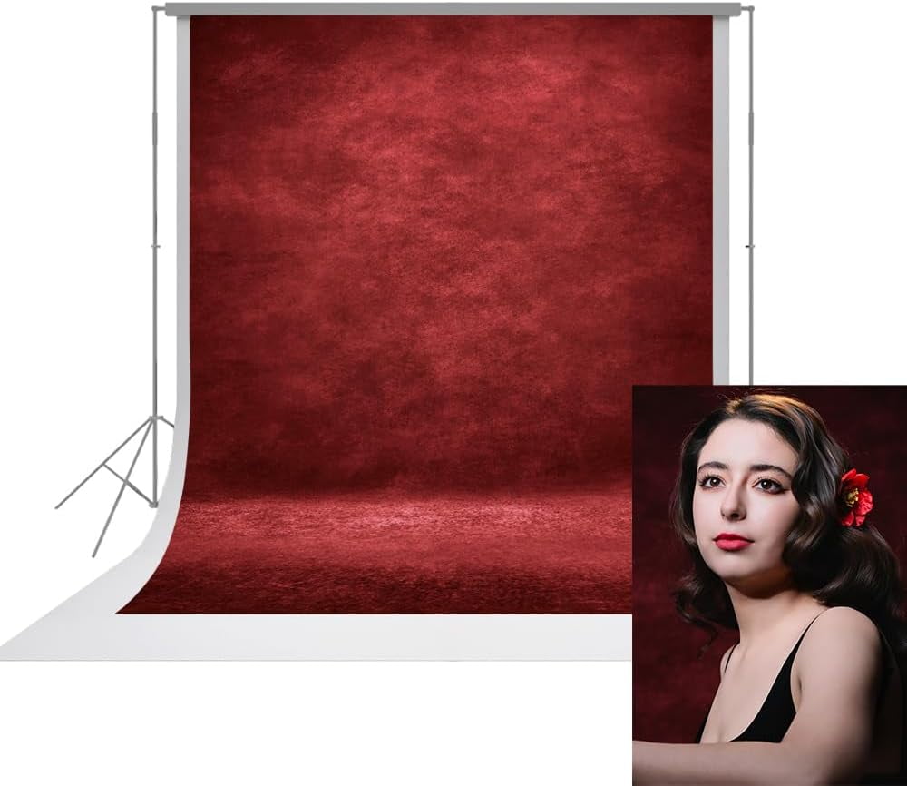 6x8ft Red Abstract Photography Backdrop for Studio Portraits, Headshots ...