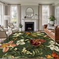 6x9 Abstract Spring Flowers Large Area Rug for Living Room, Washable ...