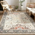 6x9 Area Rug Living Room Rugs -Soft Machine Washable Oriental Vintage ...
