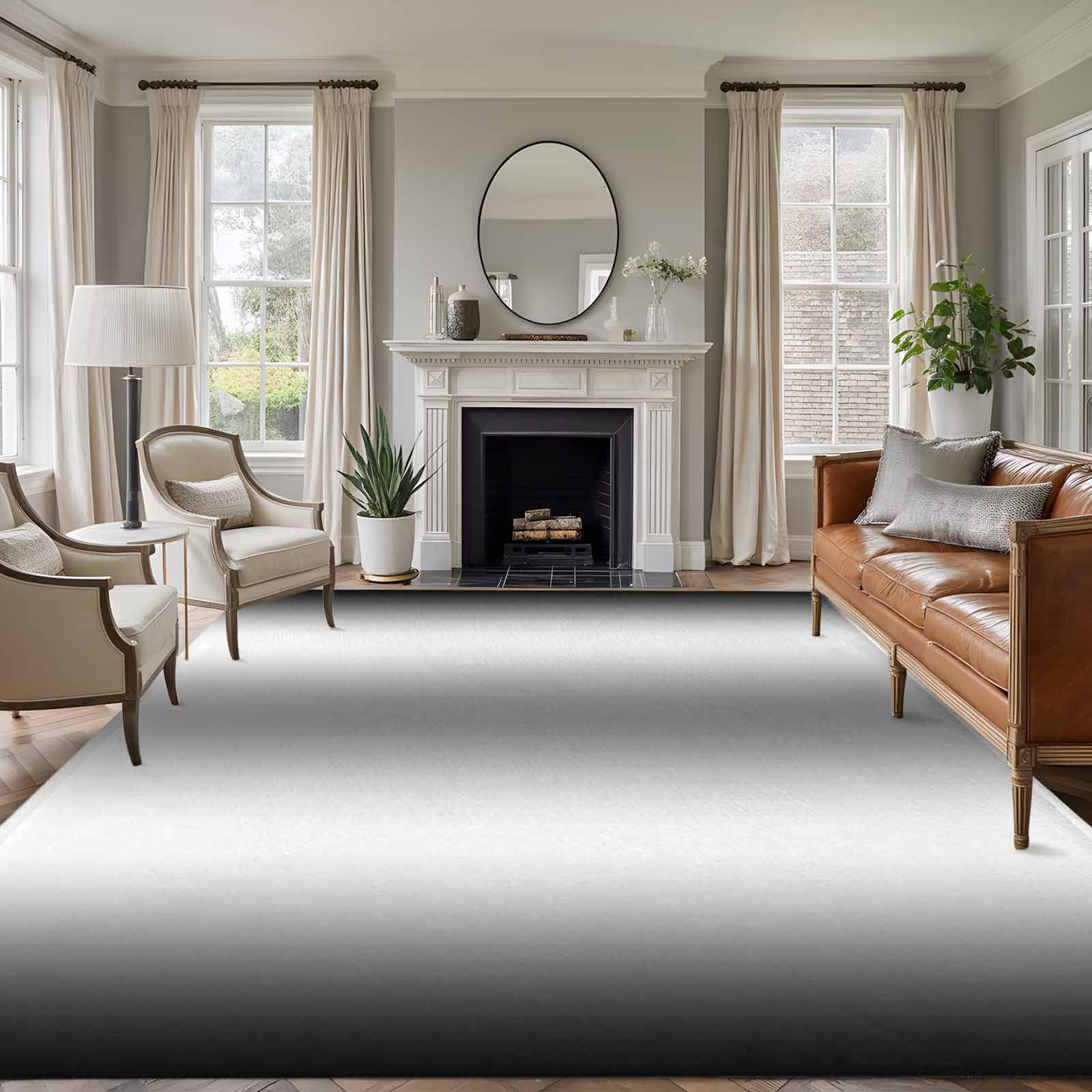 6x9 Area Rugs for Living Room, Black Grey Ombre Non Slip Area Rugs for ...