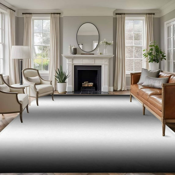 6x9 Area Rugs for Living Room, Black Grey Ombre Non Slip Area Rugs for ...