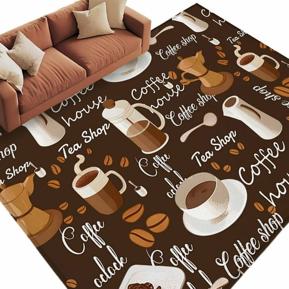 6x9 Area Rugs for Living Room, Coffee Non Slip Area Rugs for Kitchen ...