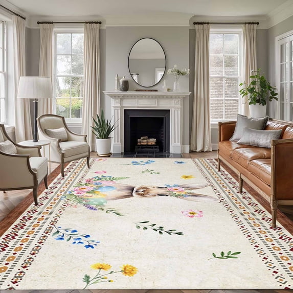 6x9 Area Rugs for Living Room, Easter Non Slip Area Rugs for Kitchen ...