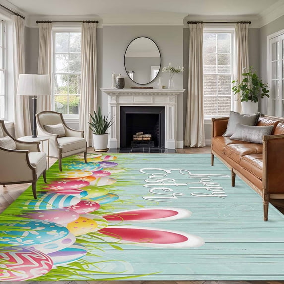 6x9 Area Rugs for Living Room, Easter Non Slip Area Rugs for Kitchen ...