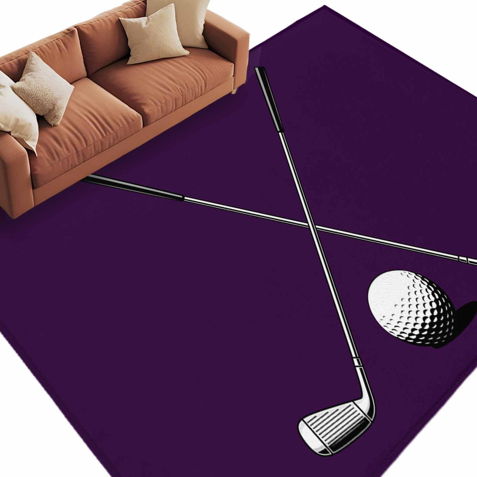 6x9 Area Rugs for Living Room, Golf Ball Club Non Slip Area Rugs for ...