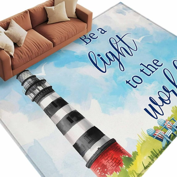 6x9 Area Rugs for Living Room, Lighthouse Non Slip Area Rugs for ...