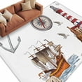 6x9 Area Rugs for Living Room, Nautical Lighthouses Non Slip Area Rugs ...