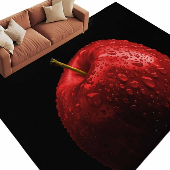 6x9 Area Rugs for Living Room, Red Fruit Non Slip Area Rugs for Kitchen ...