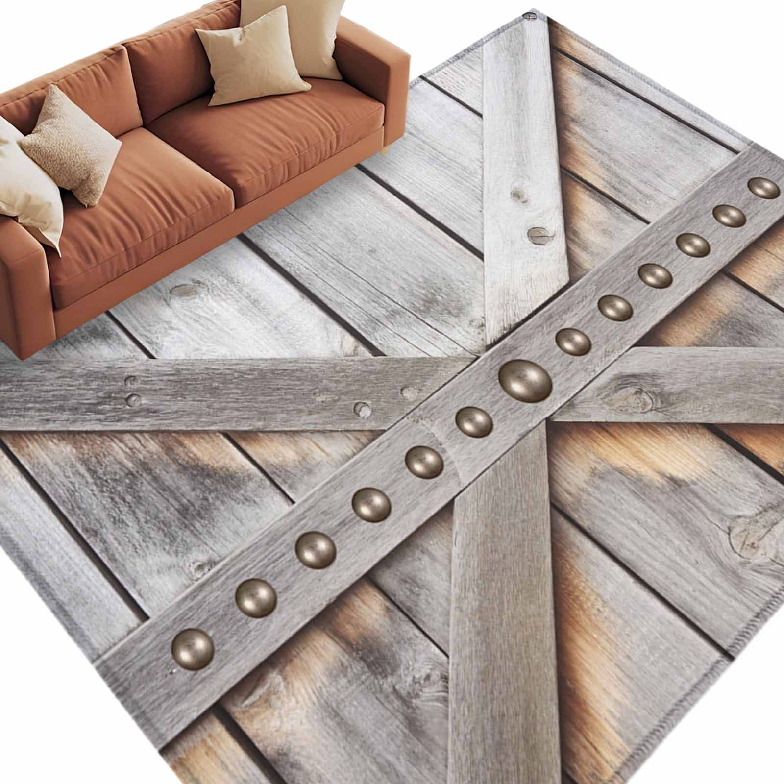 6x9 Area Rugs for Living Room, Retro Farms Non Slip Area Rugs for ...