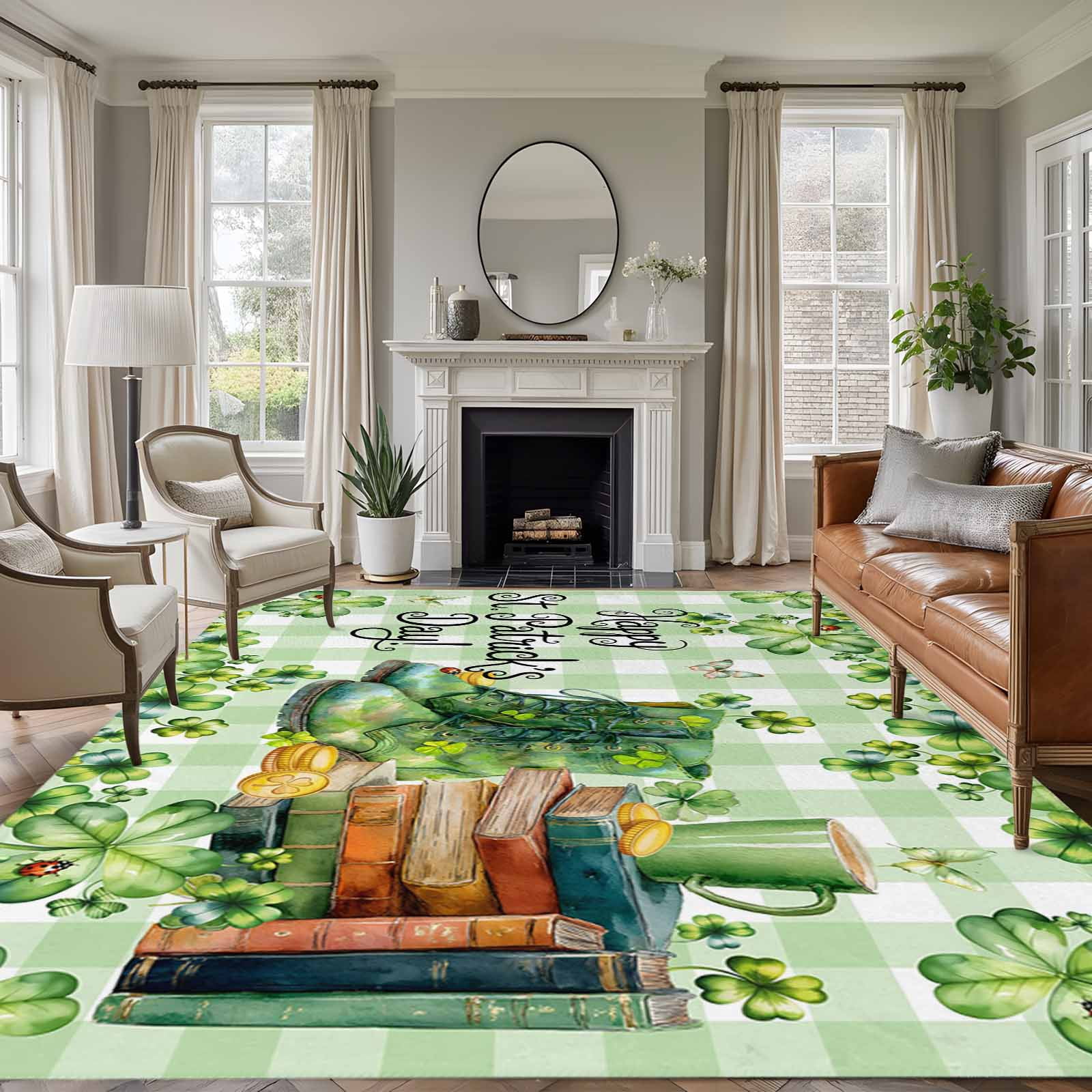 6x9 Area Rugs for Living Room, St. Patrick's Day Non Slip Area Rugs for ...