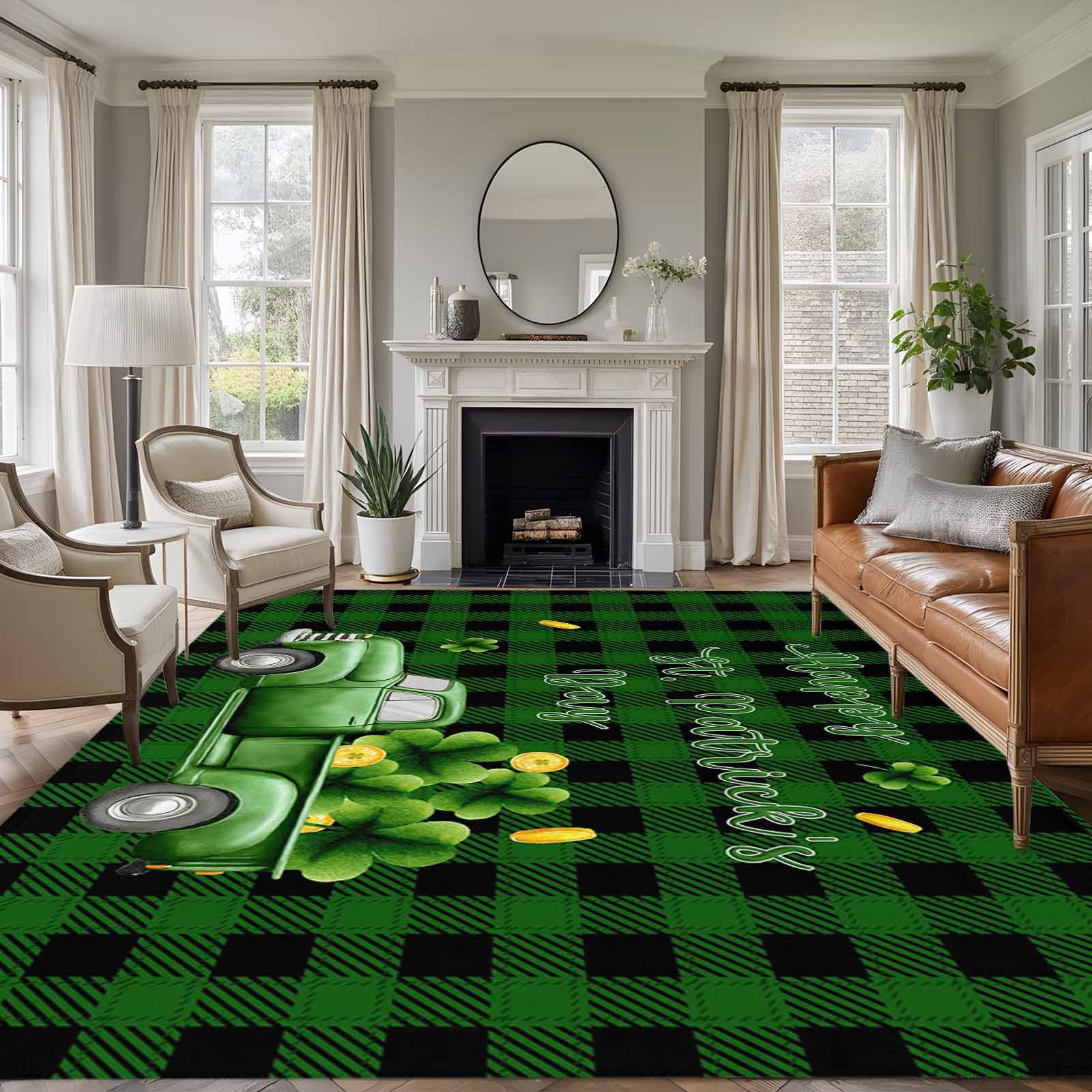 6x9 Area Rugs for Living Room, St. Patrick's Day Non Slip Area Rugs for ...