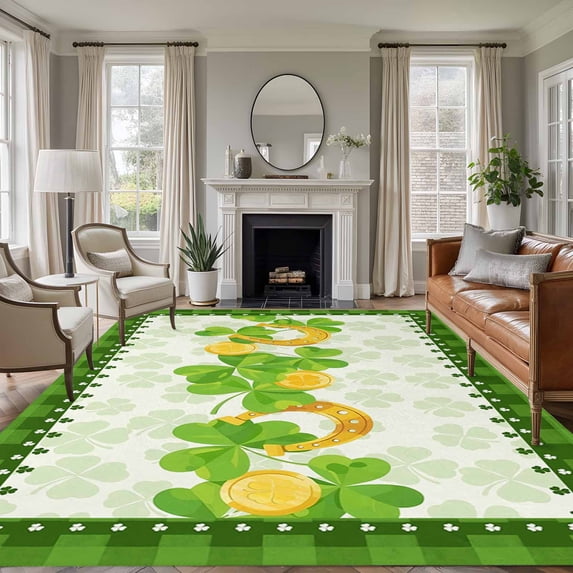 6x9 Area Rugs for Living Room, St. Patrick's Day Non Slip Area Rugs for ...